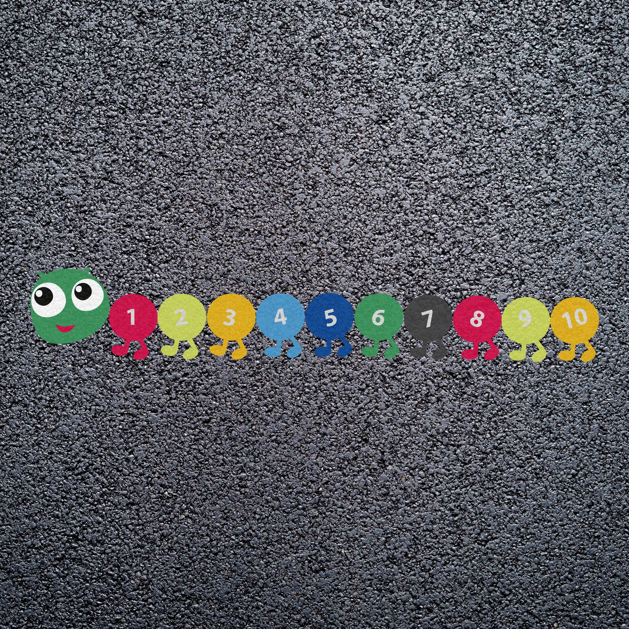 Numerical Caterpillar 1-10 Playground Marking (3000mm x 600mm ...