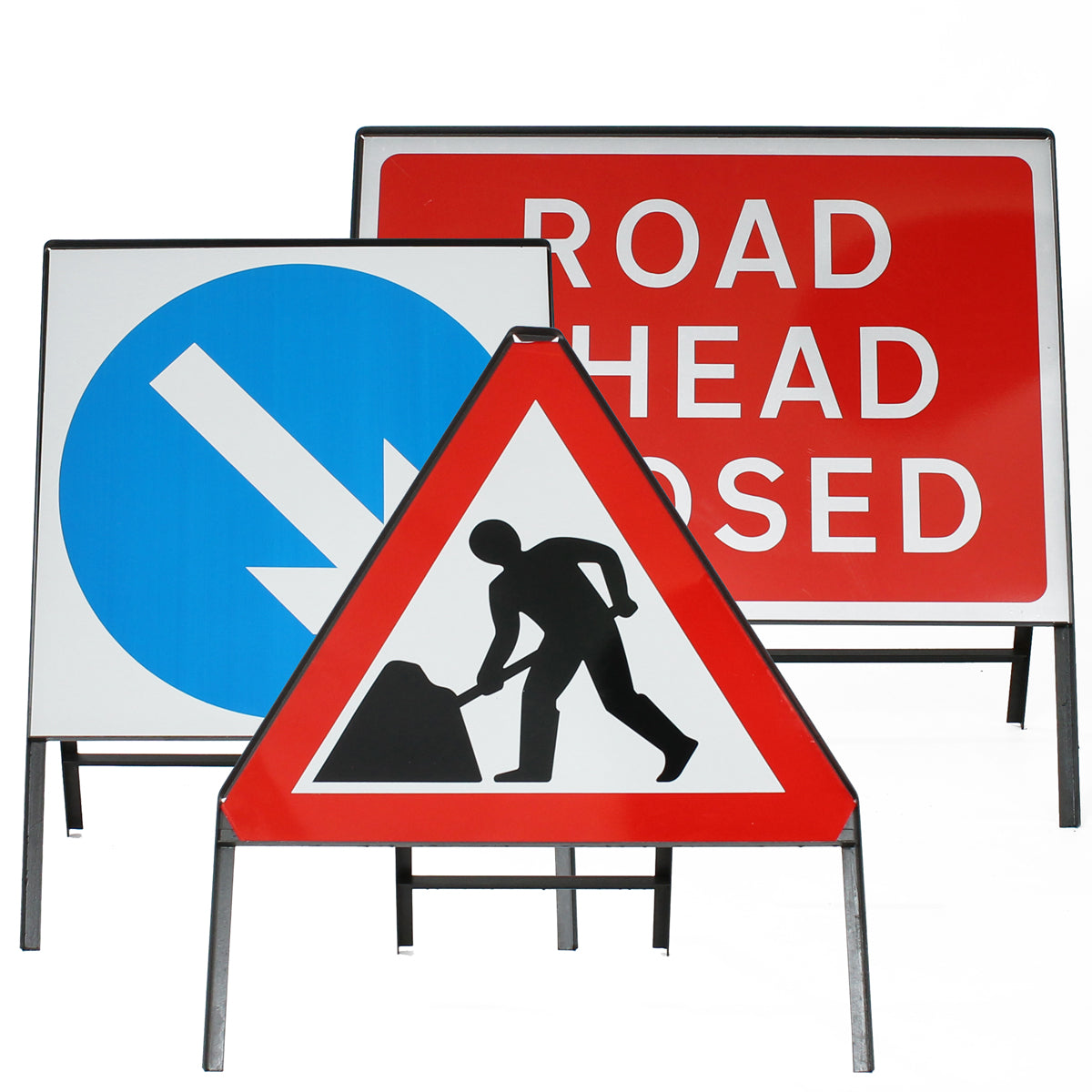 Metal Road Signs - Temporary Use Road Work Faces & Frames – Start Safety UK