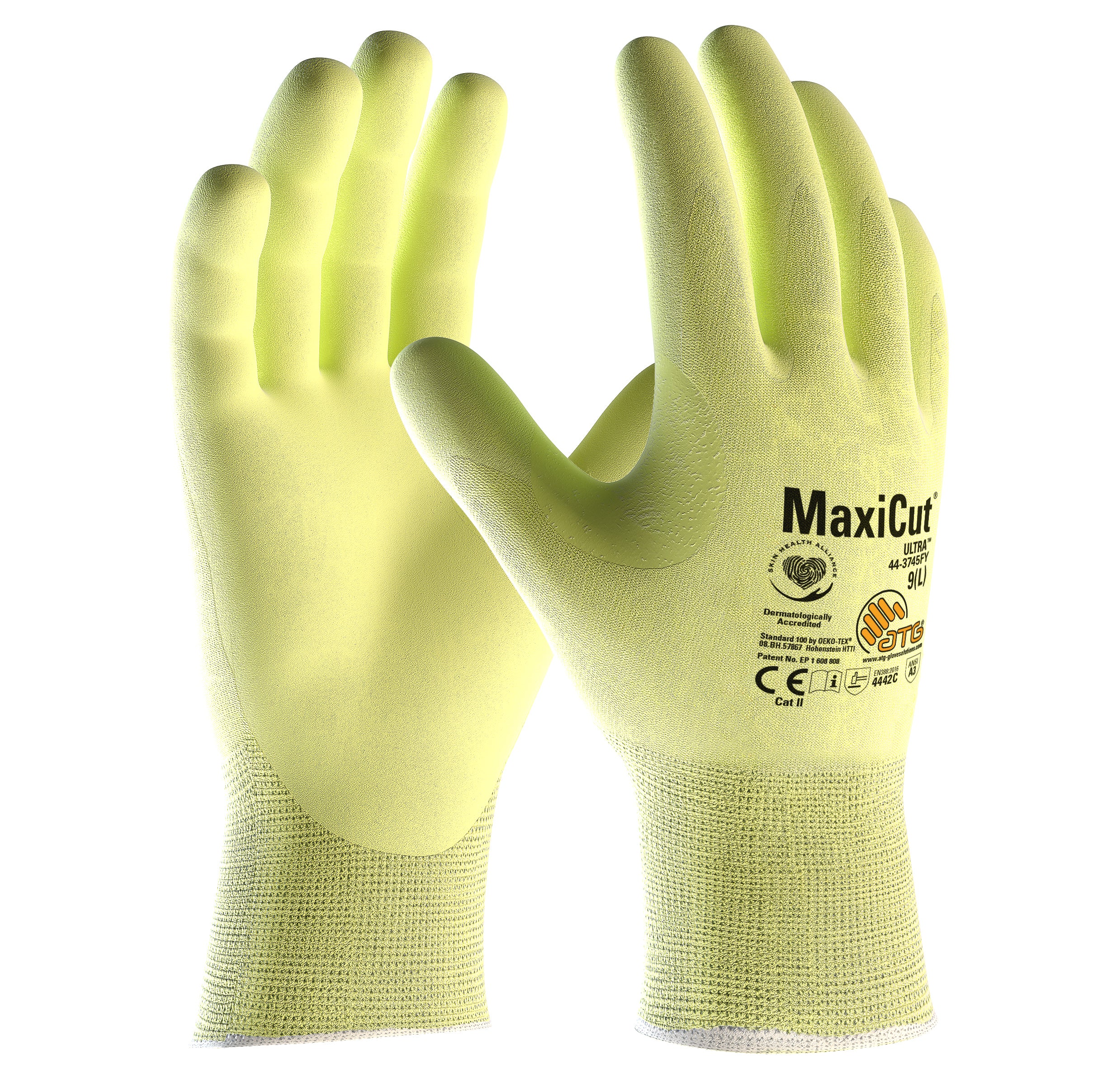 ATG MaxiCut Ultra Gloves 44-3745FY - Cut 5C Palm Coated Pair – Start ...