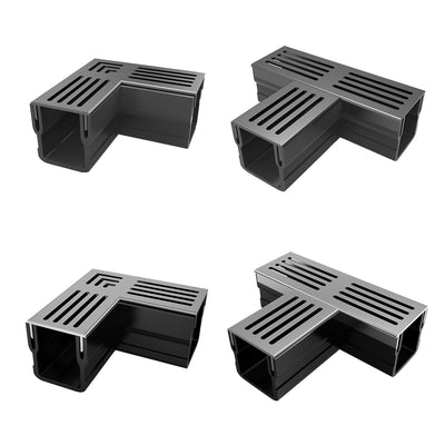 Alusthetic PVC Threshold Drain With Aluminium Grating Corner Connector ...