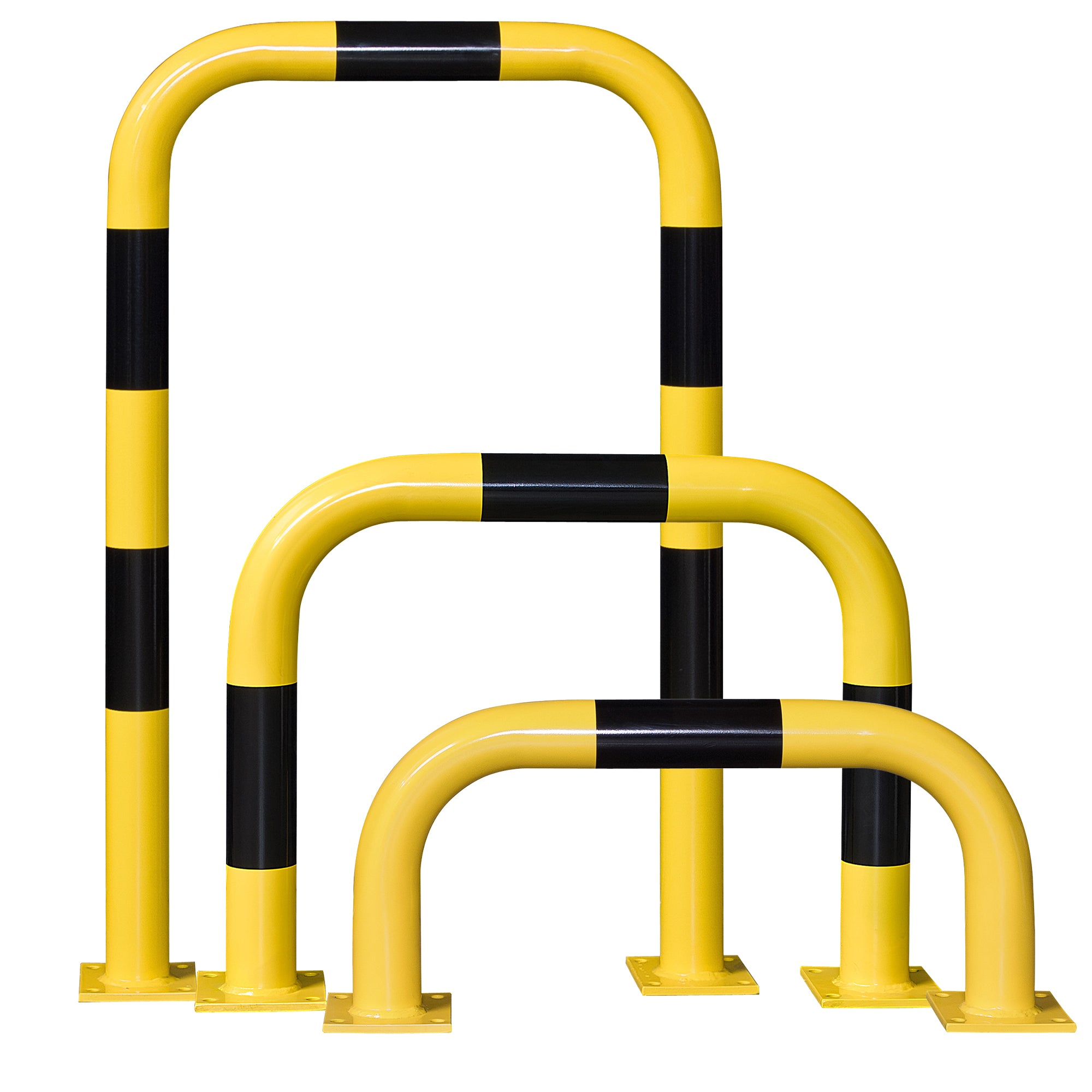 Black Bull 76mm Hoop Barrier Guard Rail In Powder Coated Yellow Finish ...