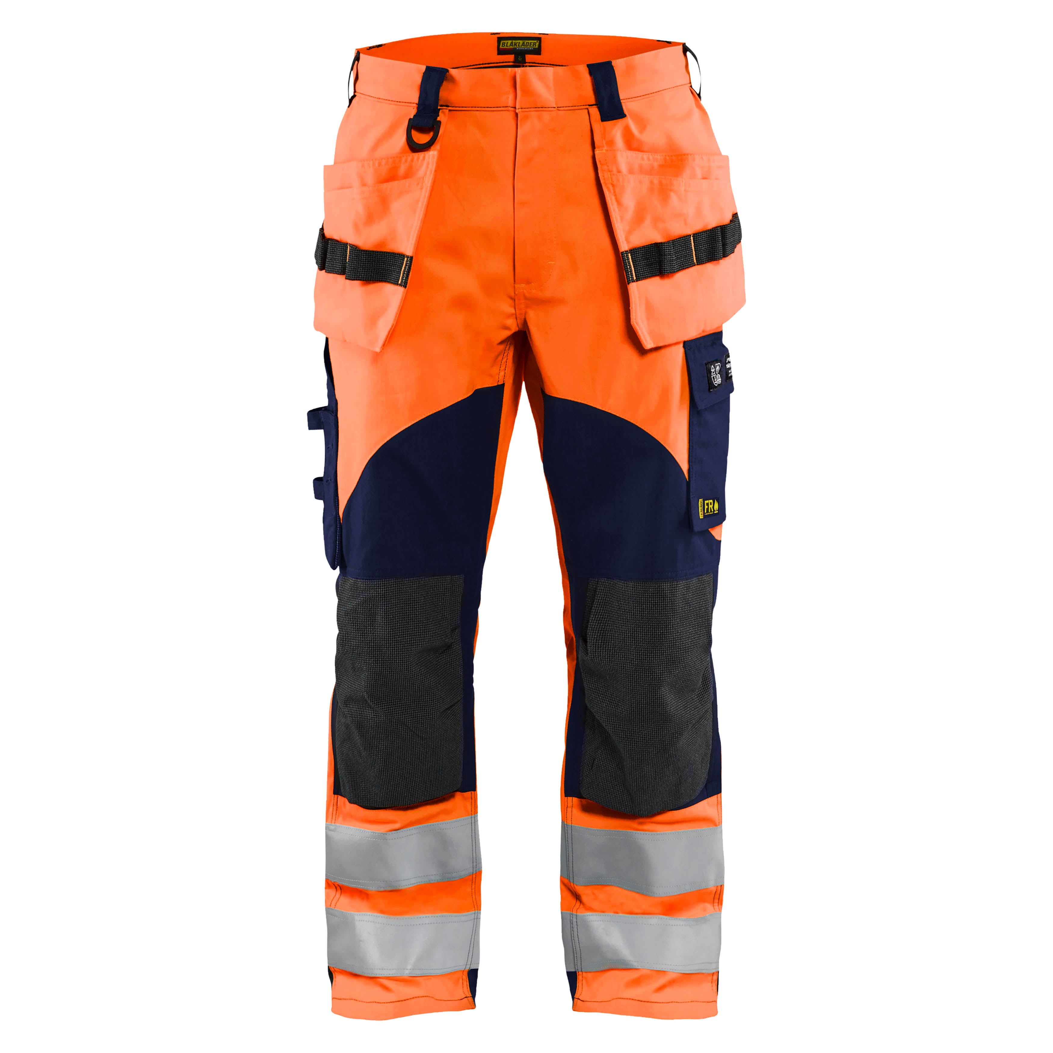 Blaklader 1589 Hi-Vis Orange/Navy Blue Arc Flash & Fire Retardant ...