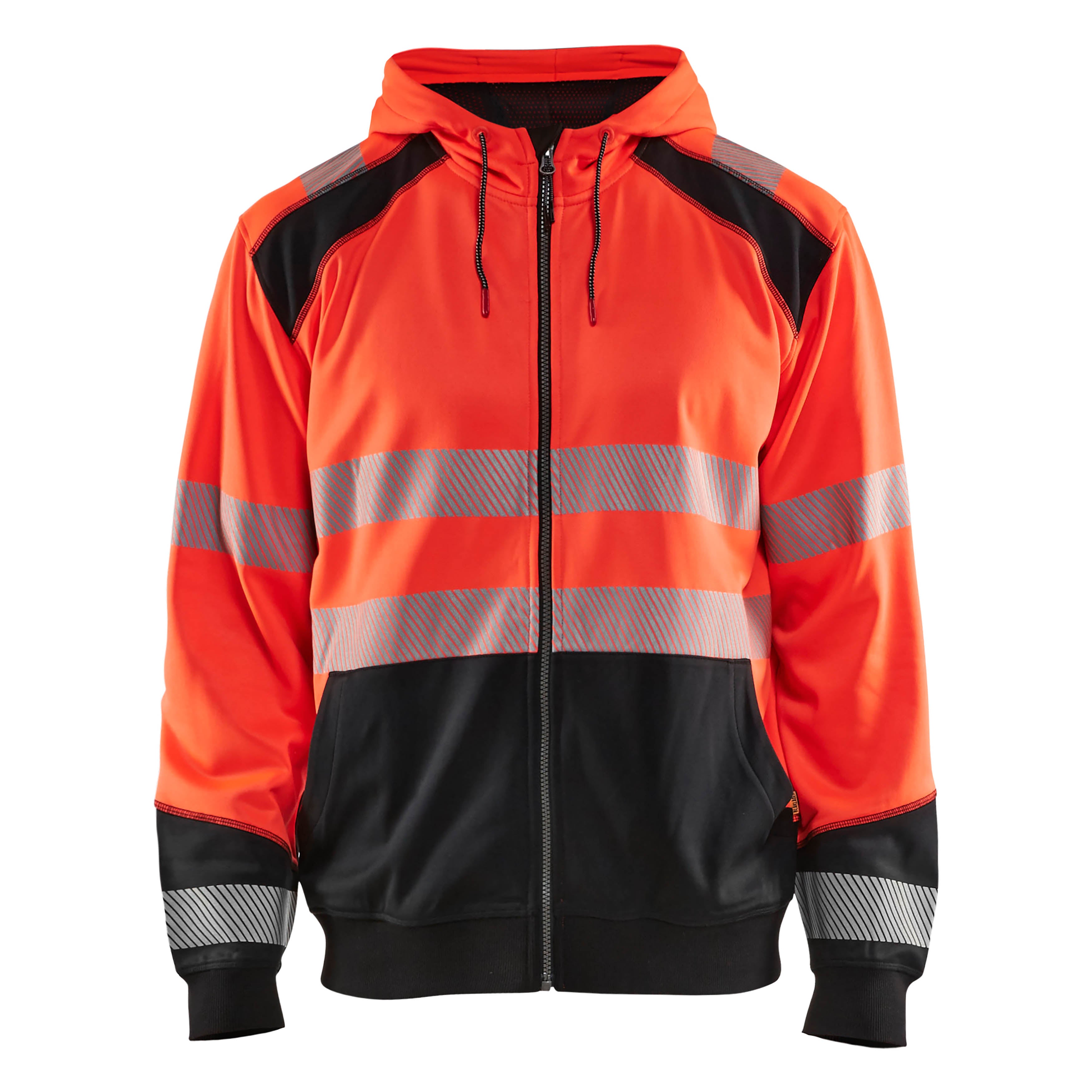 Blaklader 3546 Hi-Vis Red/Black Hooded Sweater | Start Safety UK