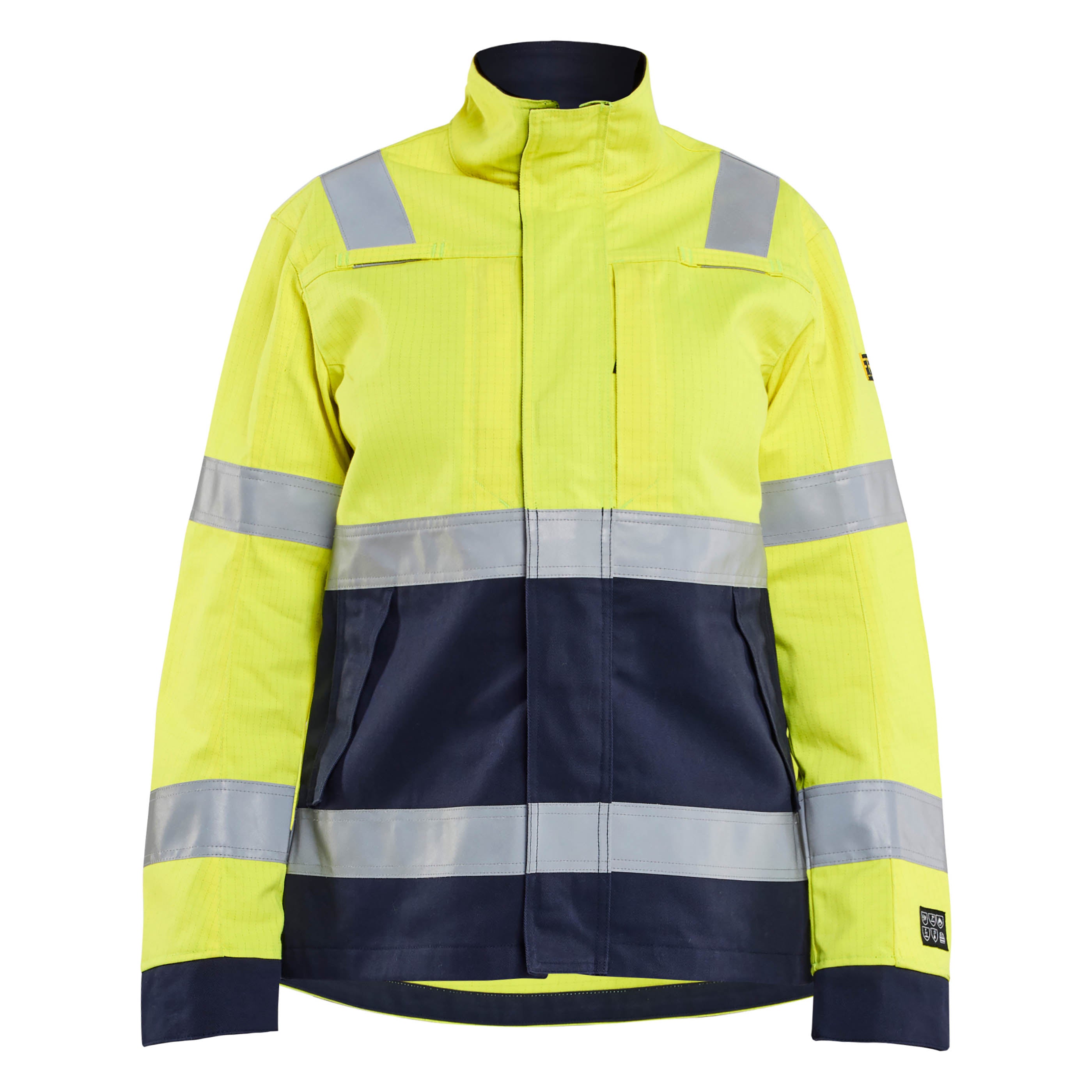 Blaklader 4091 Hi-Vis Yellow/Navy Blue Arc Flash & Fire Retardant Women ...