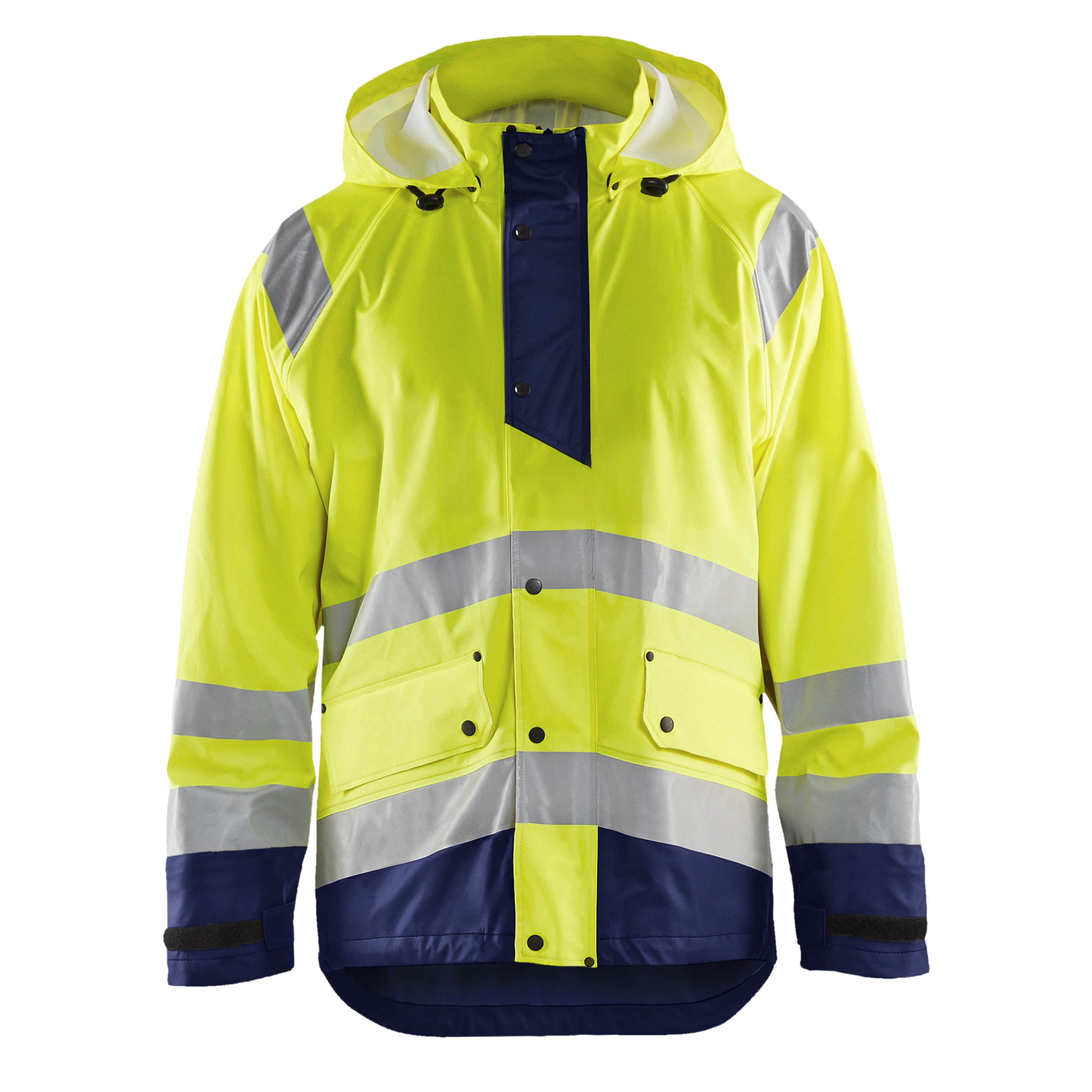 Blaklader 4323 Hi-Vis Yellow/Navy Blue Rain Jacket Hi-Vis | Start Safety UK