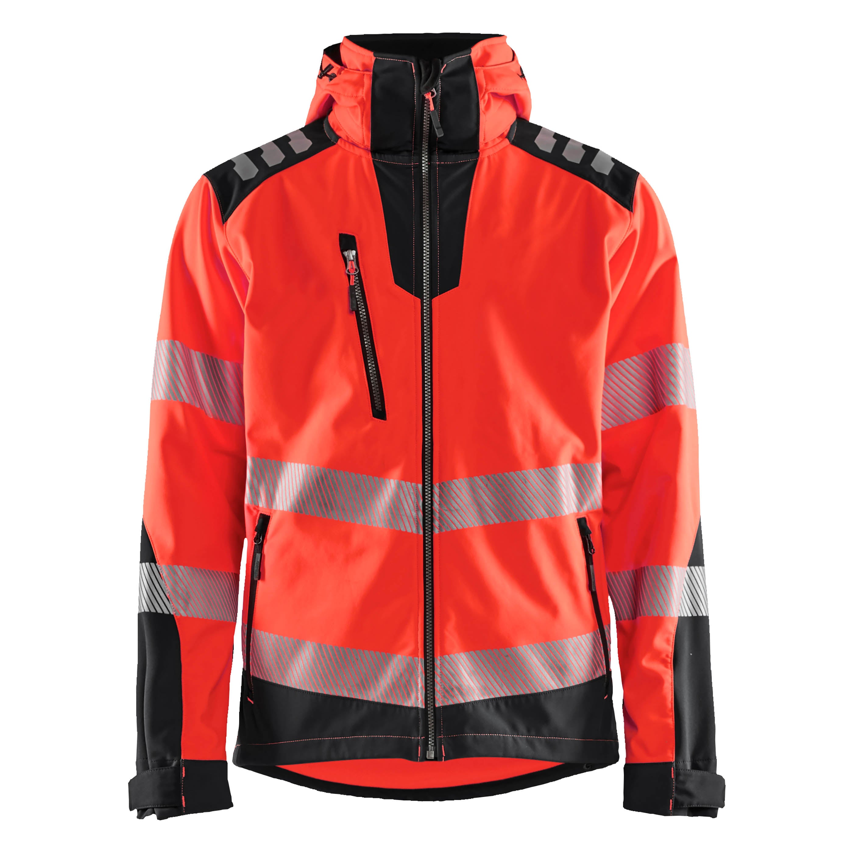 Blaklader 4491 Hi-Vis Red/Black Softshell Jacket | Start Safety UK