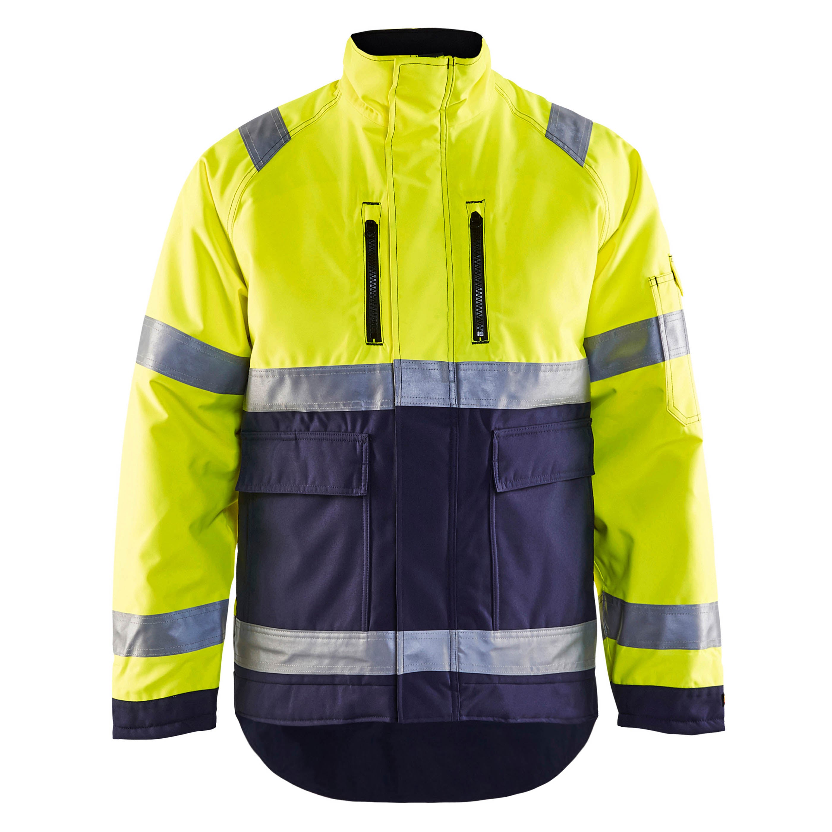 Blaklader 4827 Hi-Vis Yellow/Navy Blue Winter Jacket | Start Safety UK