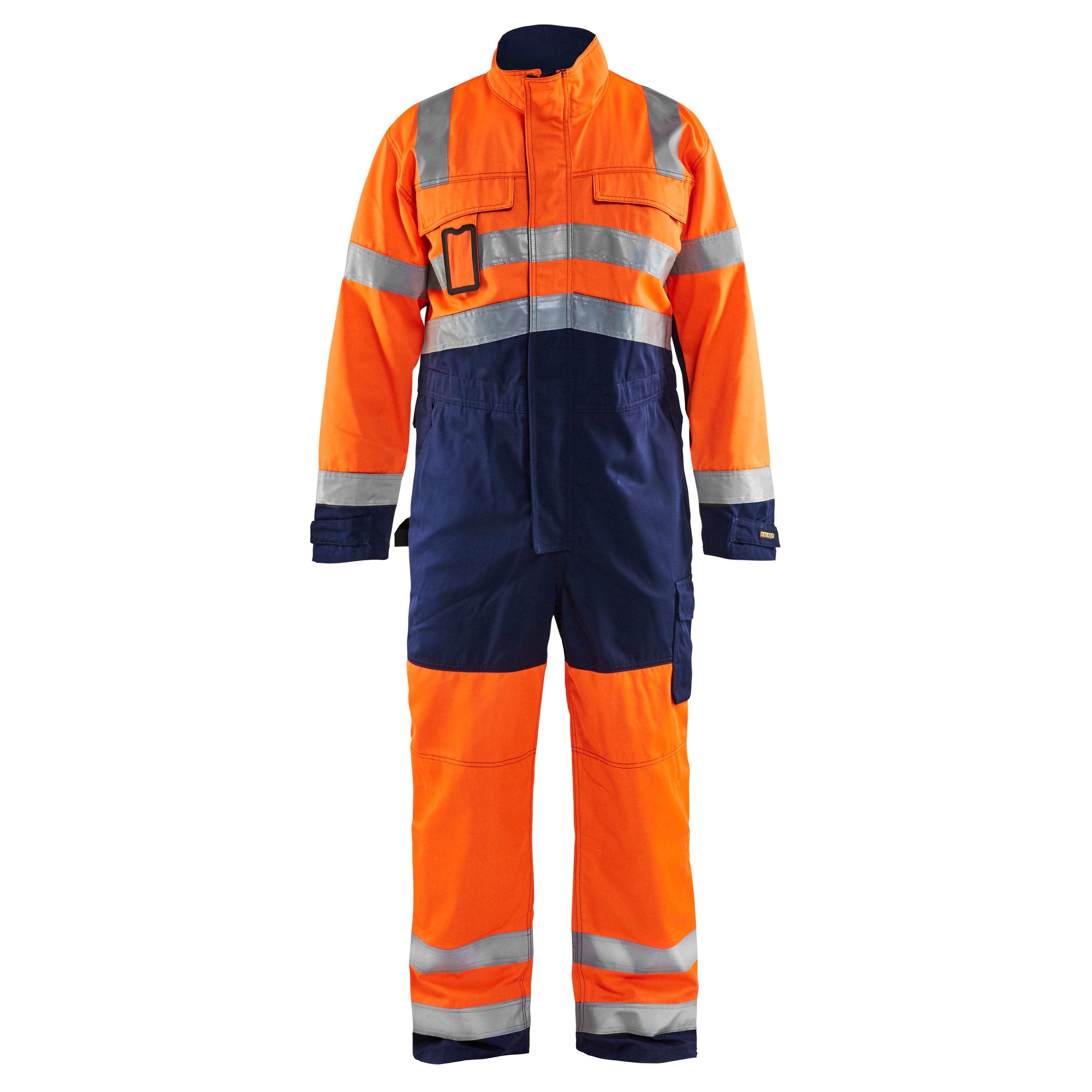 Blaklader 6373 Hi-Vis Orange/Navy Blue Overall | Start Safety UK