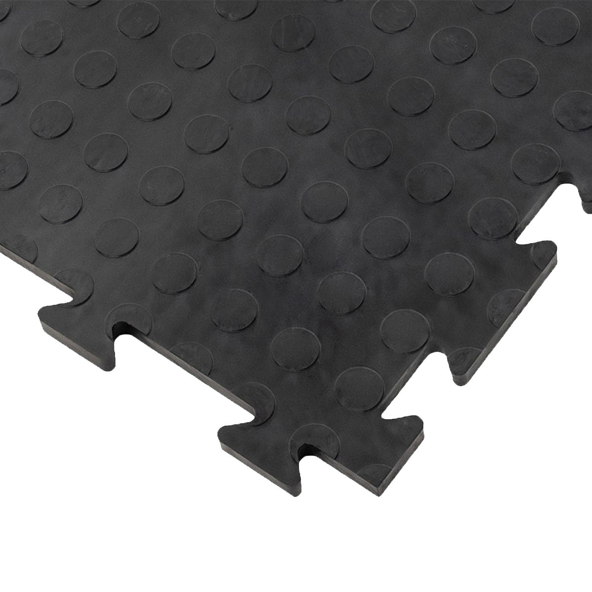 Tuff-Tile PennyDot Interlocking Tile 50 x 50cm x 12mm Black | Start ...