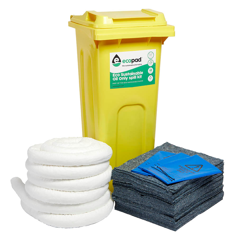 Ecospill Eco Sustainable 120L Oil Only Spill Response Kit 2 Wheel PE ...