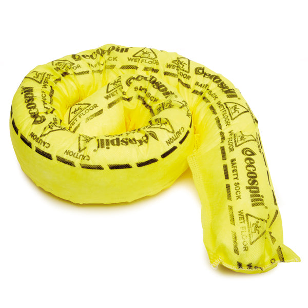 Ecospill Ecosoak Chemical Socks 7x1.2cm Yellow (Pack of 10) | Start ...