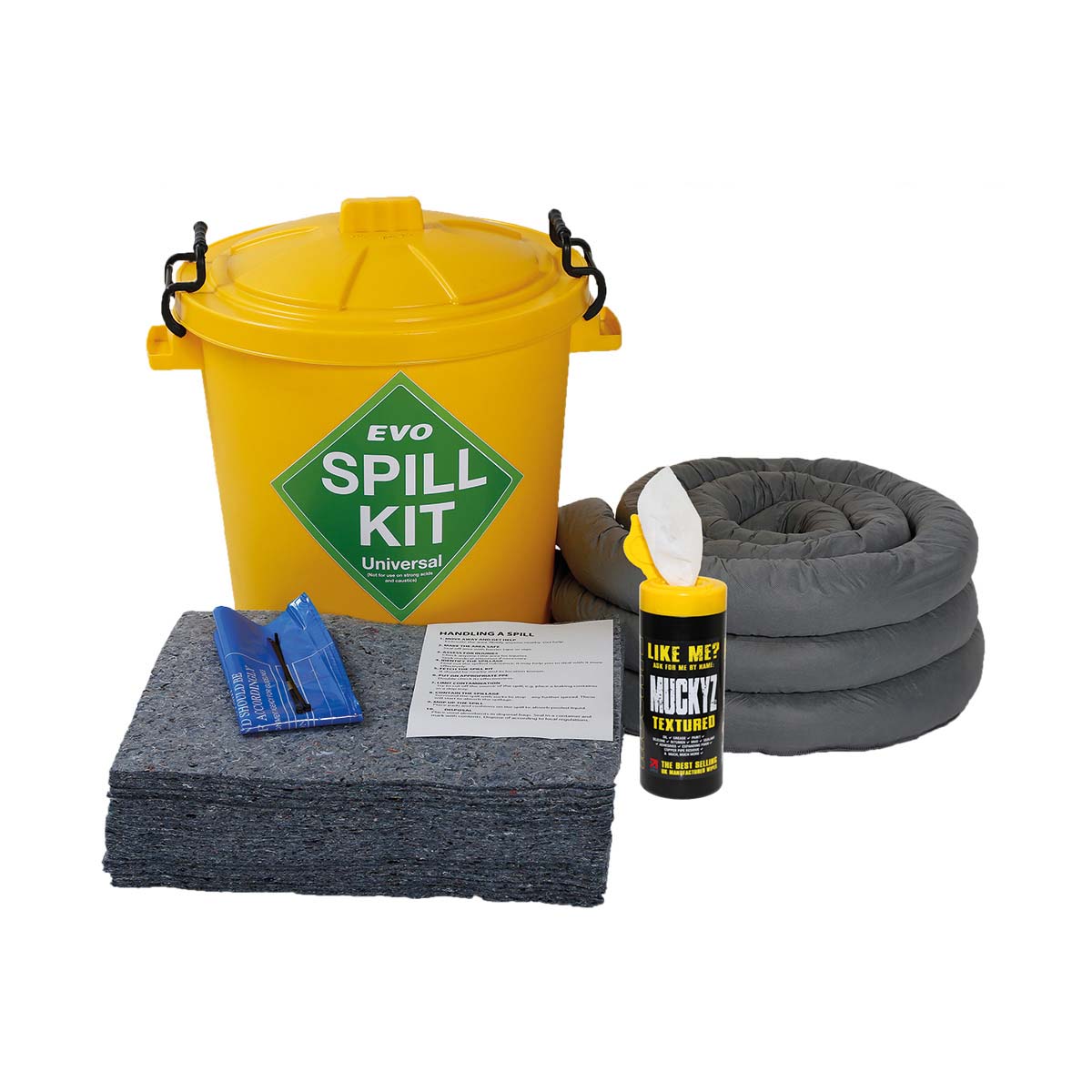 Fentex Evo Recycled® General Purpose 60 Litre Spill Kit in Plastic Drum ...