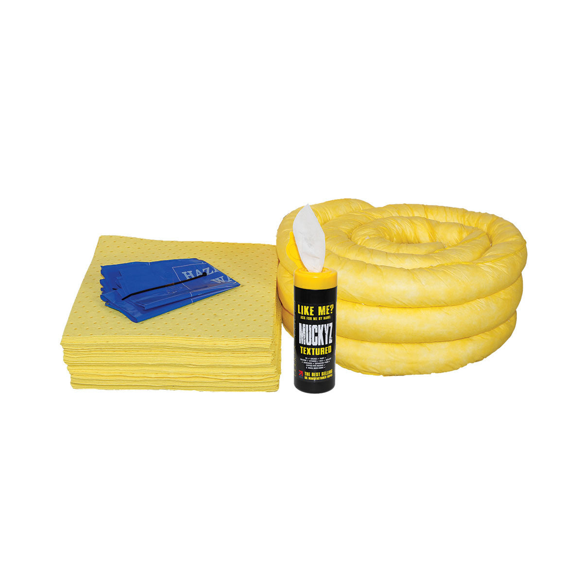 Fentex Refill Kit for Chemical Spill Kit - Yellow Plastic Drum - 65L ...