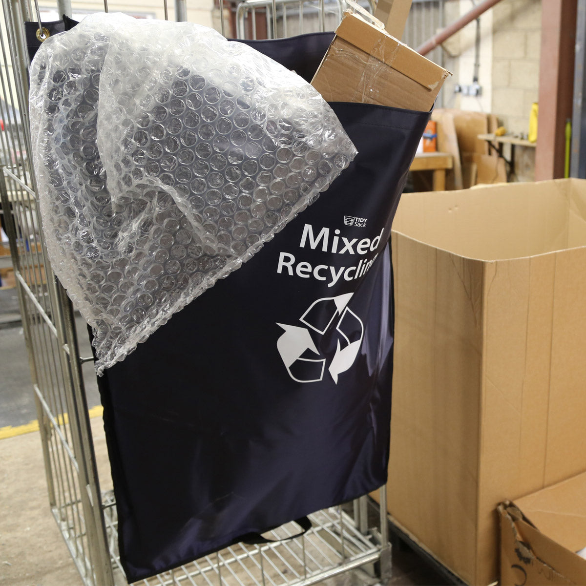 Fentex Tidy Sack Mixed Recycling made in BLUE vinyl | Start Safety UK