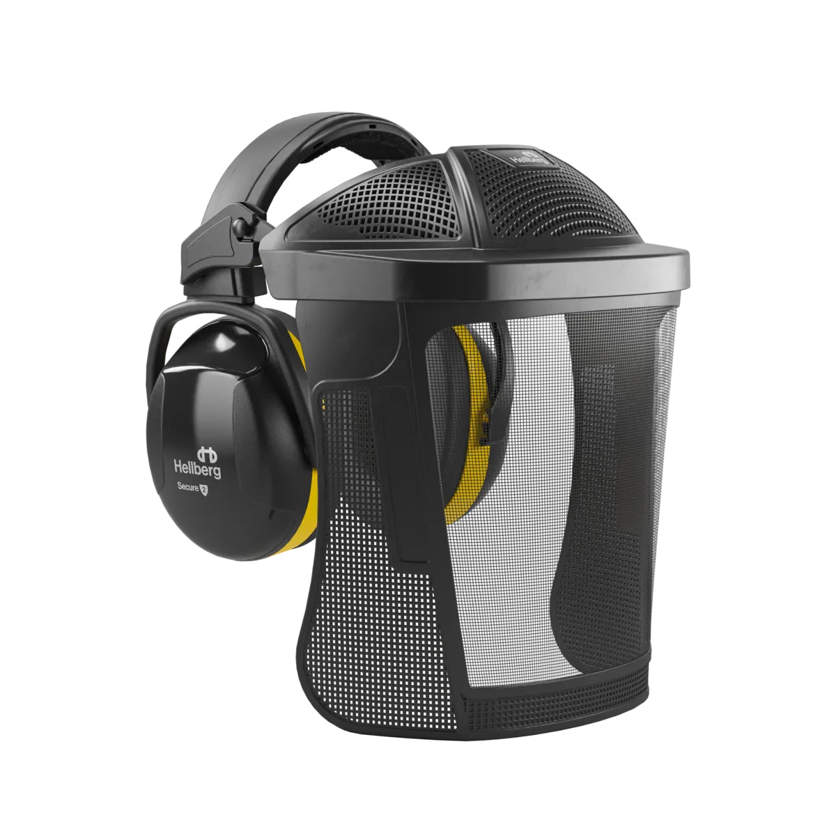 Hellberg Secure 2 Headband Style Ear Defenders & Nylon Mesh Visor Set ...