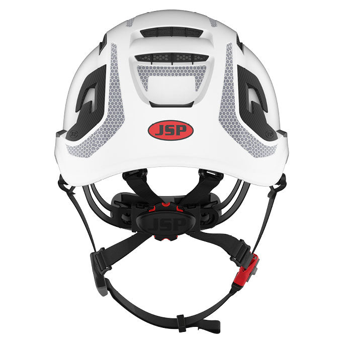 JSP EVO Alta Dualswitch Wheel Ratchet Safety Helmet Vented | White ...