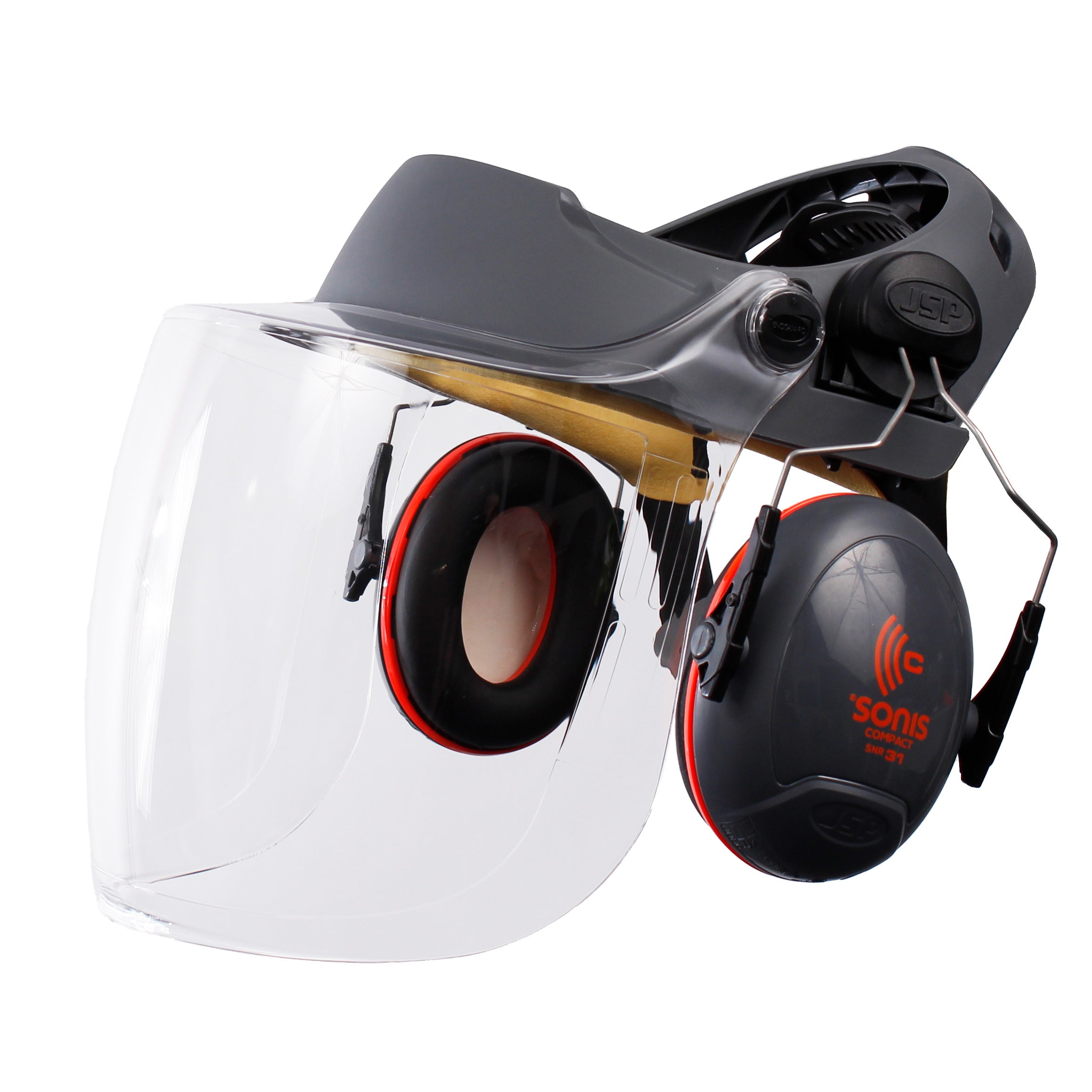 JSP EVOGuard C2 Industrial Browguard Visor System inc Ear Defenders ...