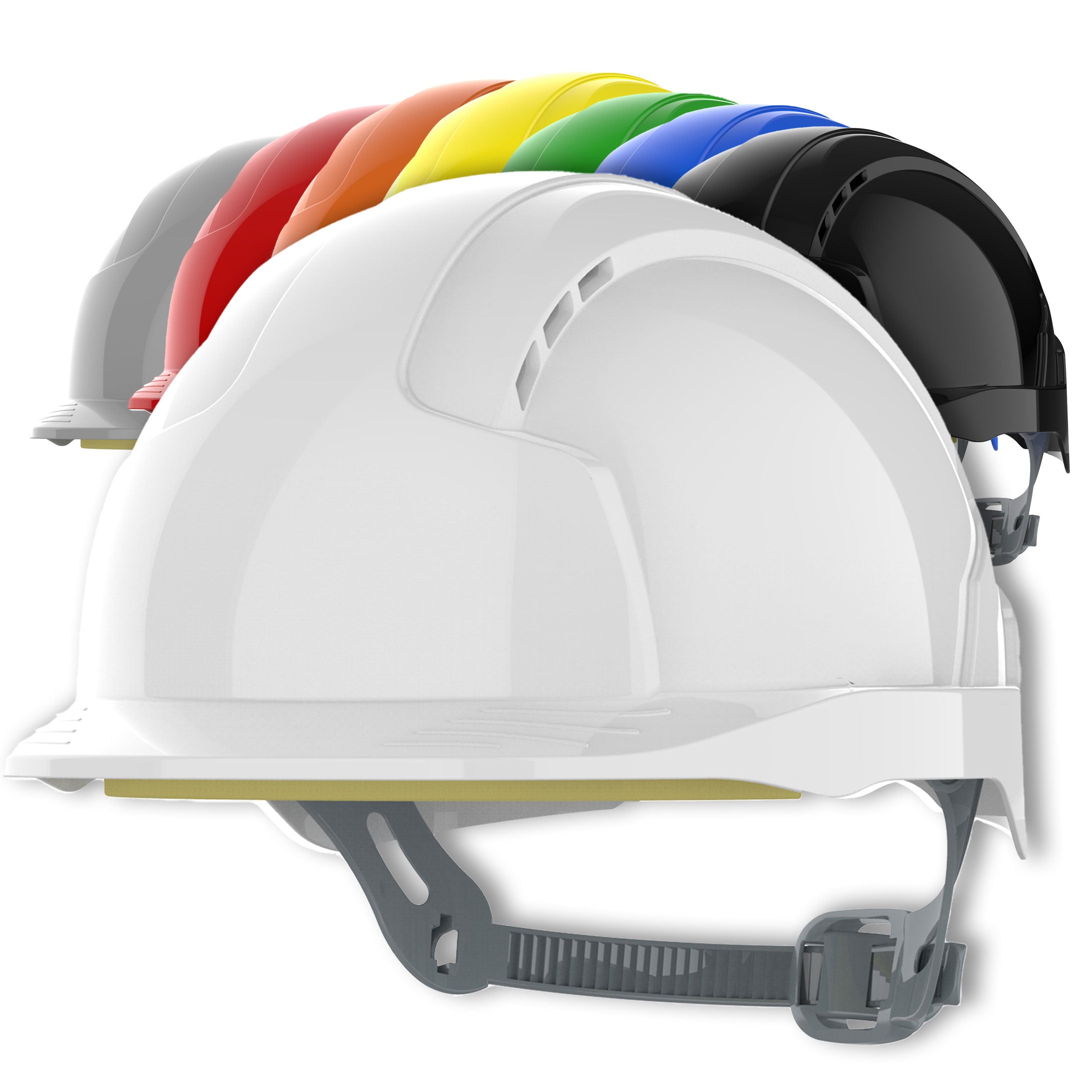 JSP EVOLite Mid Peak Slip Ratched Safety Helmet Vented – Start Safety UK
