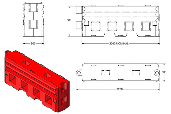 RB22 Barriers, 50MPH Crash Tested Water Filled Barrier System – Start ...