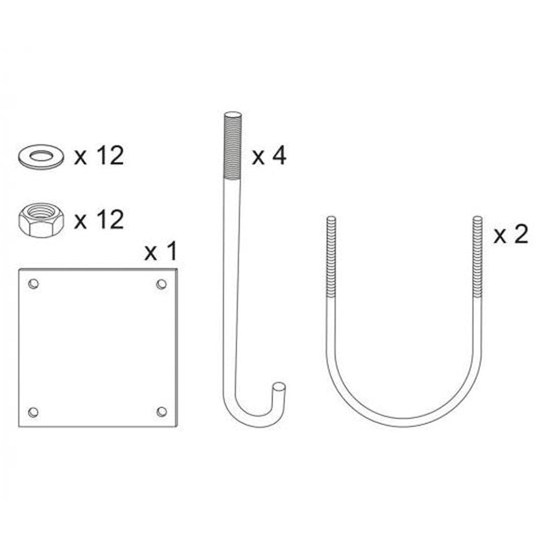 Pre-installation Kit For Procity Universal Telescopic Swivel Barrier ...