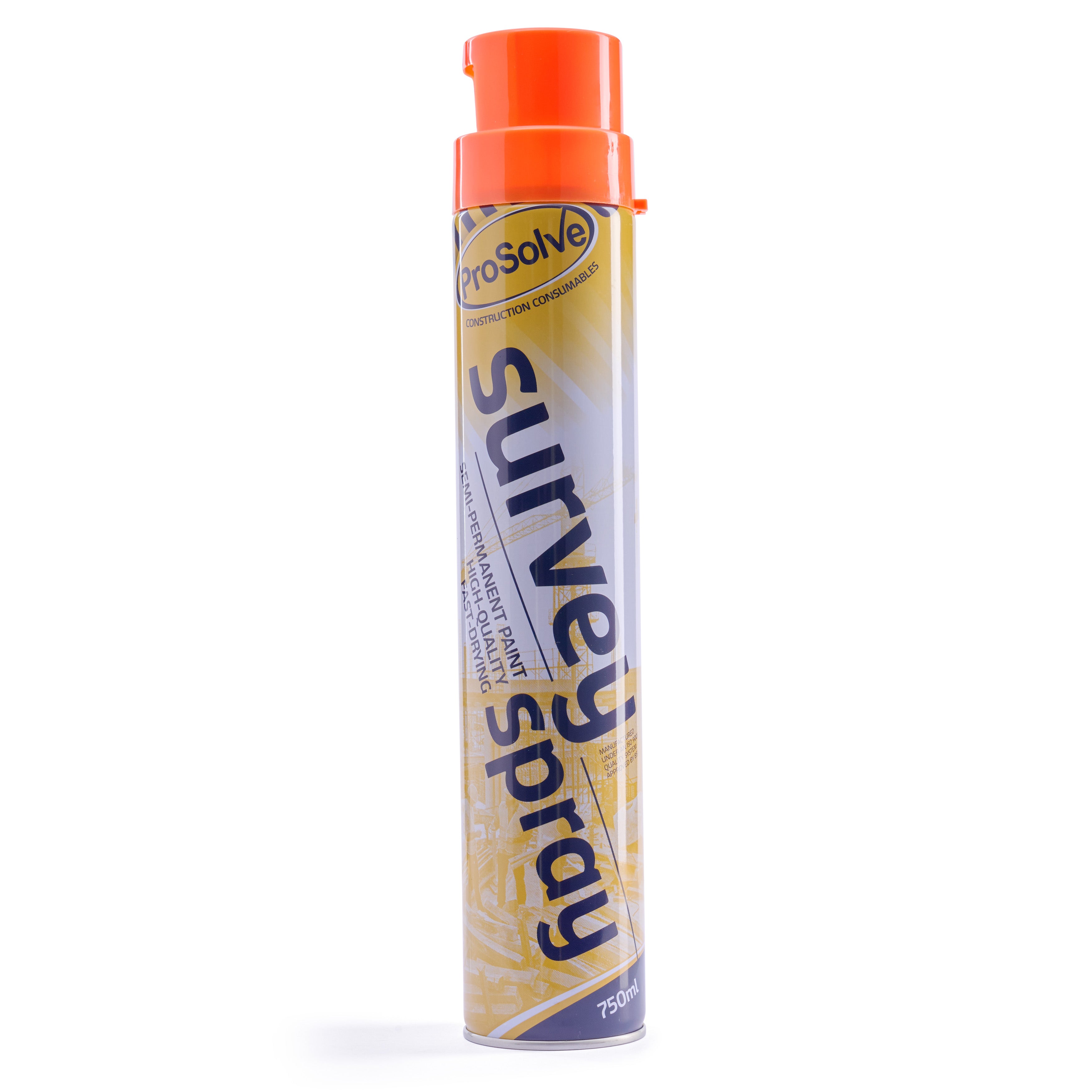 ProSolve Orange Survey Paint Invertible Aerosol Spray (Acrylic) 750ml ...