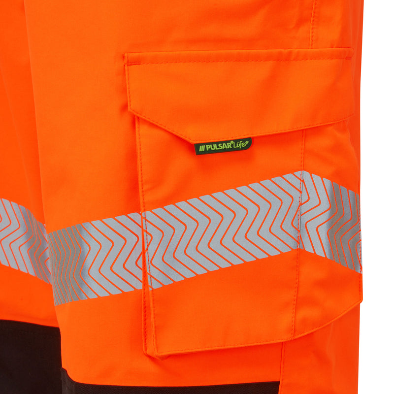 Pulsar Life Rail Spec Hi Vis Orange Waterproof Overtrousers LFE907 ...