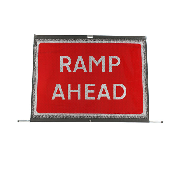 Ramp Ahead Classic Roll Up Road Sign 1050 x 750mm – Start Safety UK