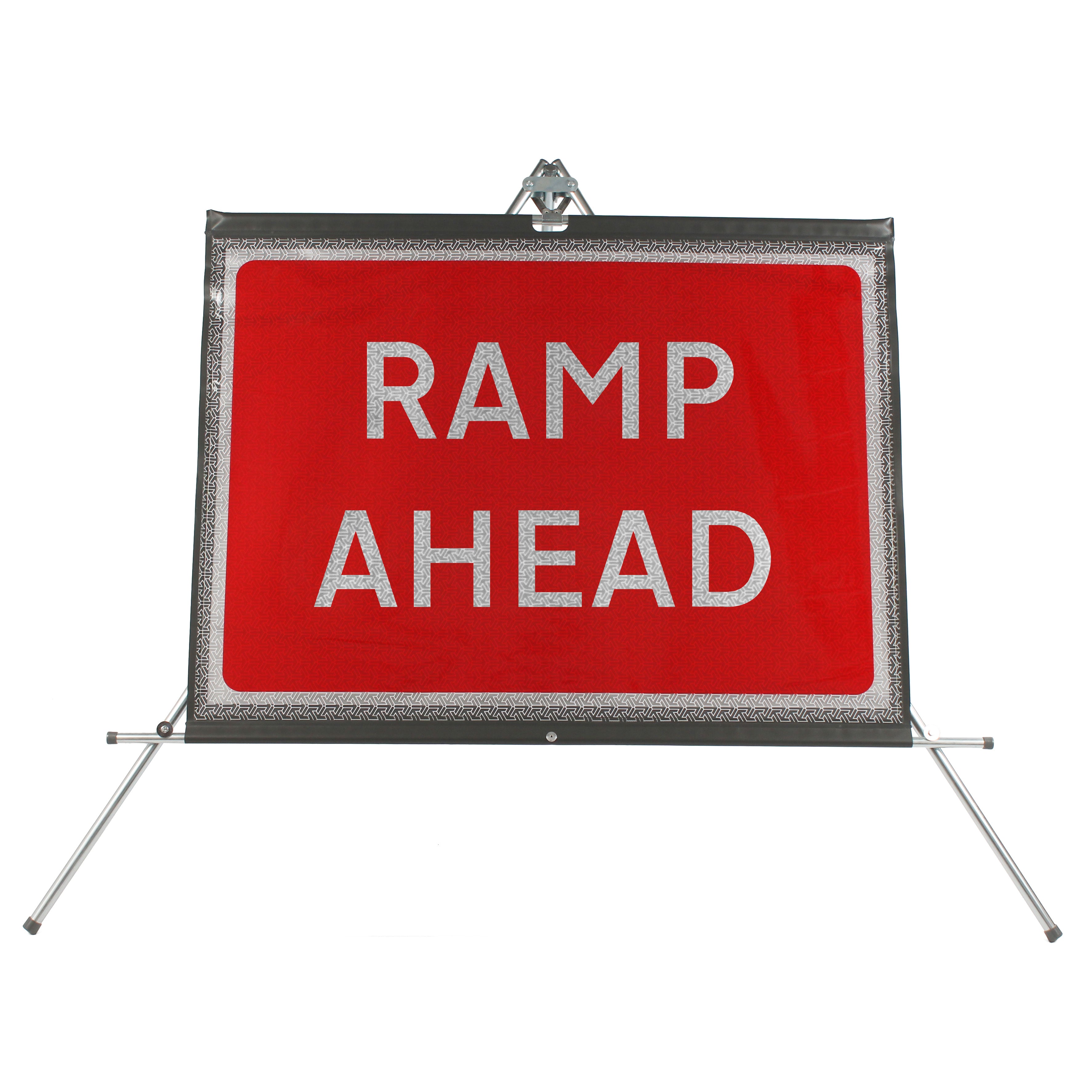 Ramp Ahead Classic Roll Up Road Sign 1050 x 750mm – Start Safety UK