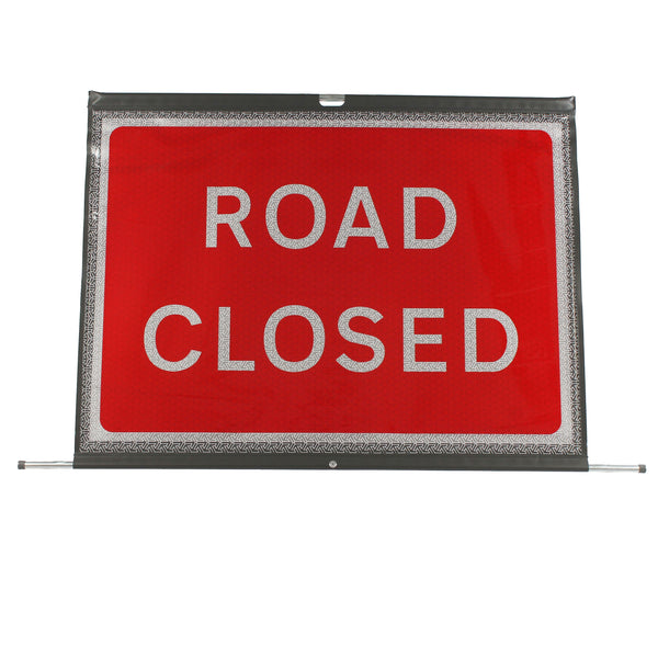 Road Closed Sign dia.7010.1 Classic Roll Up Road Sign – Start Safety UK
