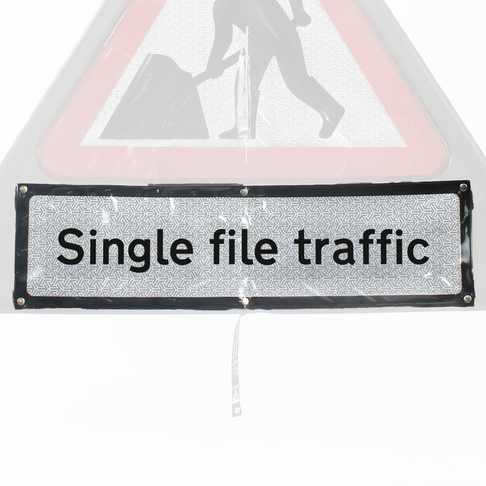Roll Up 'Single File Traffic' Supplementary Plate Only – Start Safety UK