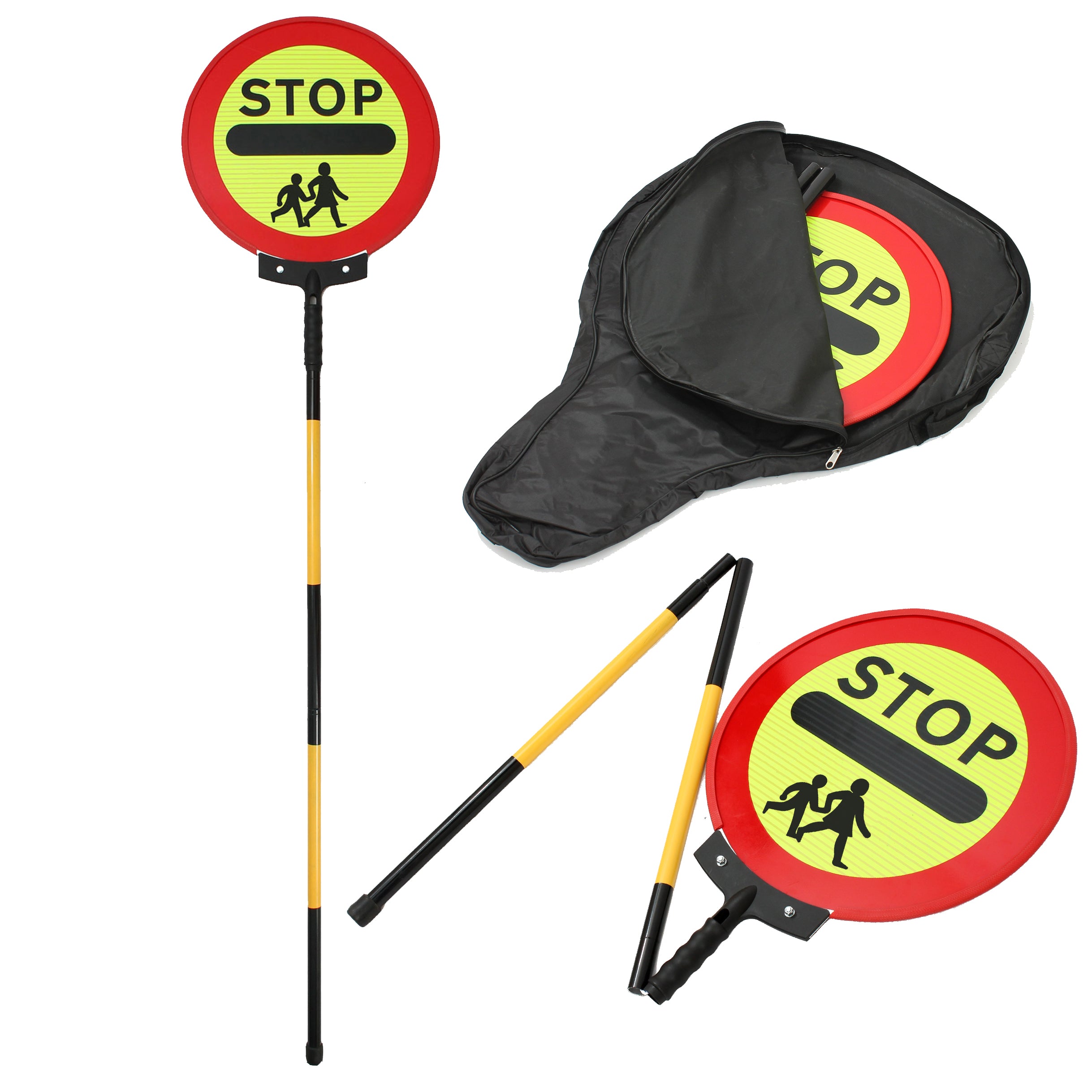 Stop Children Sign 450mm Face Collapsible Pole – Start Safety UK