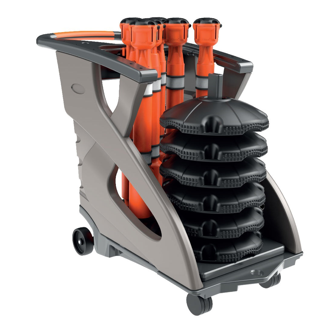 Skipper Orange Unicart Trolley For Post & Base Barriers | Start Safety UK
