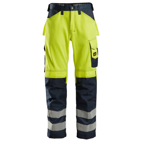 Snickers 3333 Hi-Vis Class 2, Trousers - Hi-Vis Yellow/Navy | Start ...