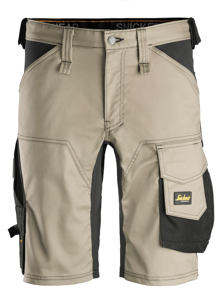 Snickers Allroundwork 6143 Stretch Slim Fit Work Shorts Khaki/Black ...