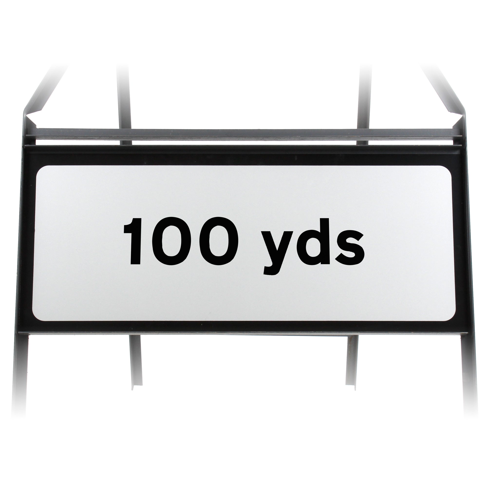 100 Yards Supplementary Plate - Metal Sign 572a – Start Safety UK