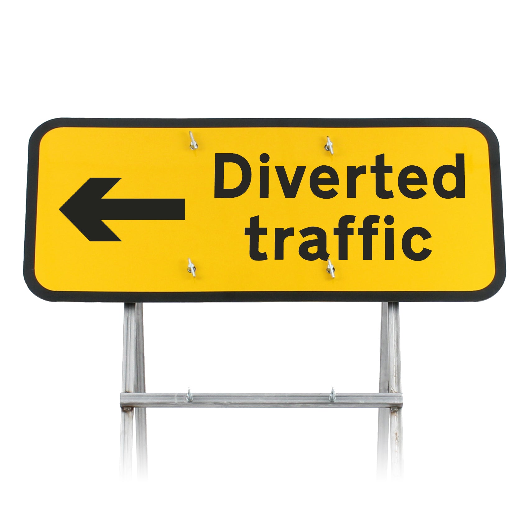 Diverted Traffic Left Sign 2703 |Quick Fit Sign Face (face only ...