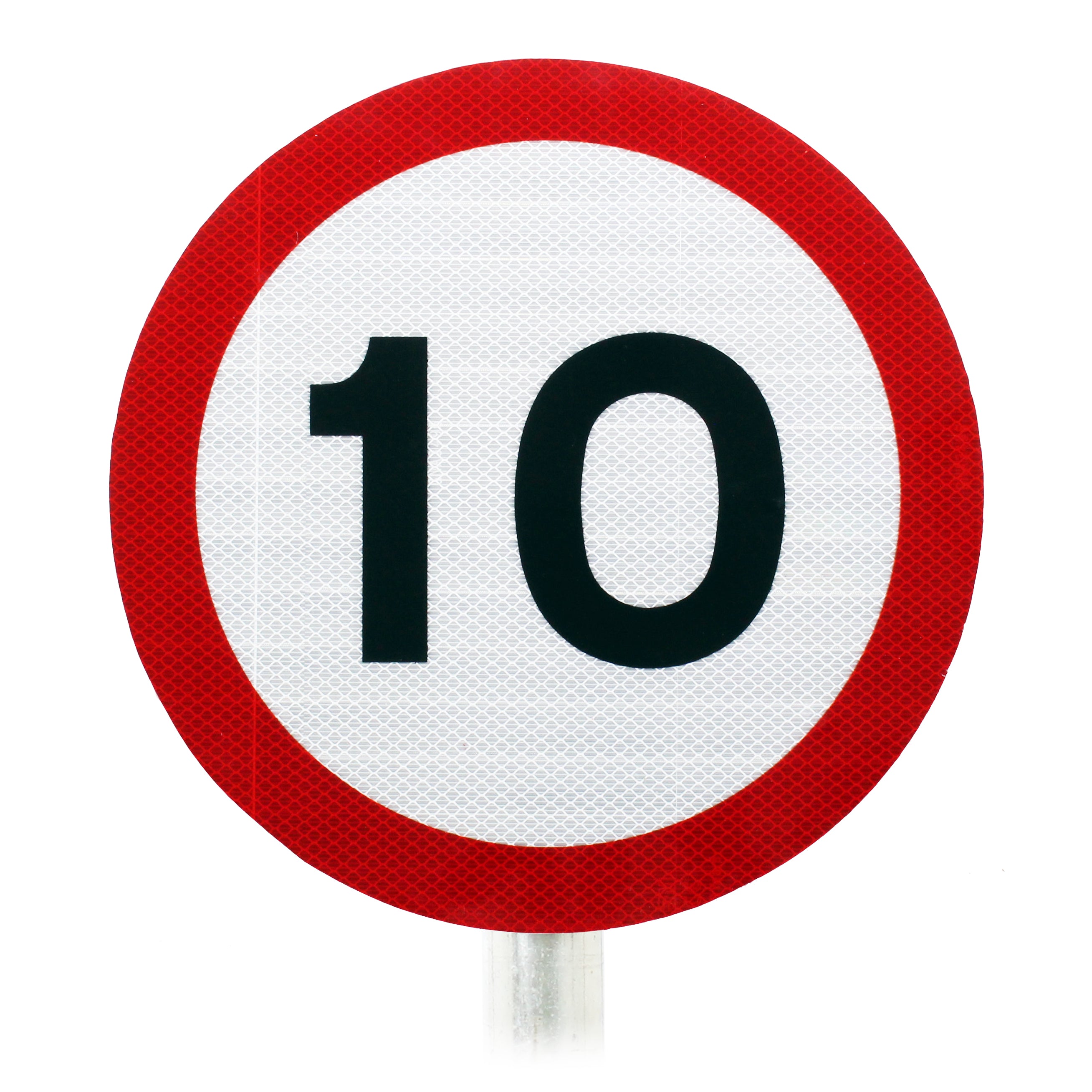 10 mph Sign Post Mounted In R2 Grade Reflective Material – Start Safety UK