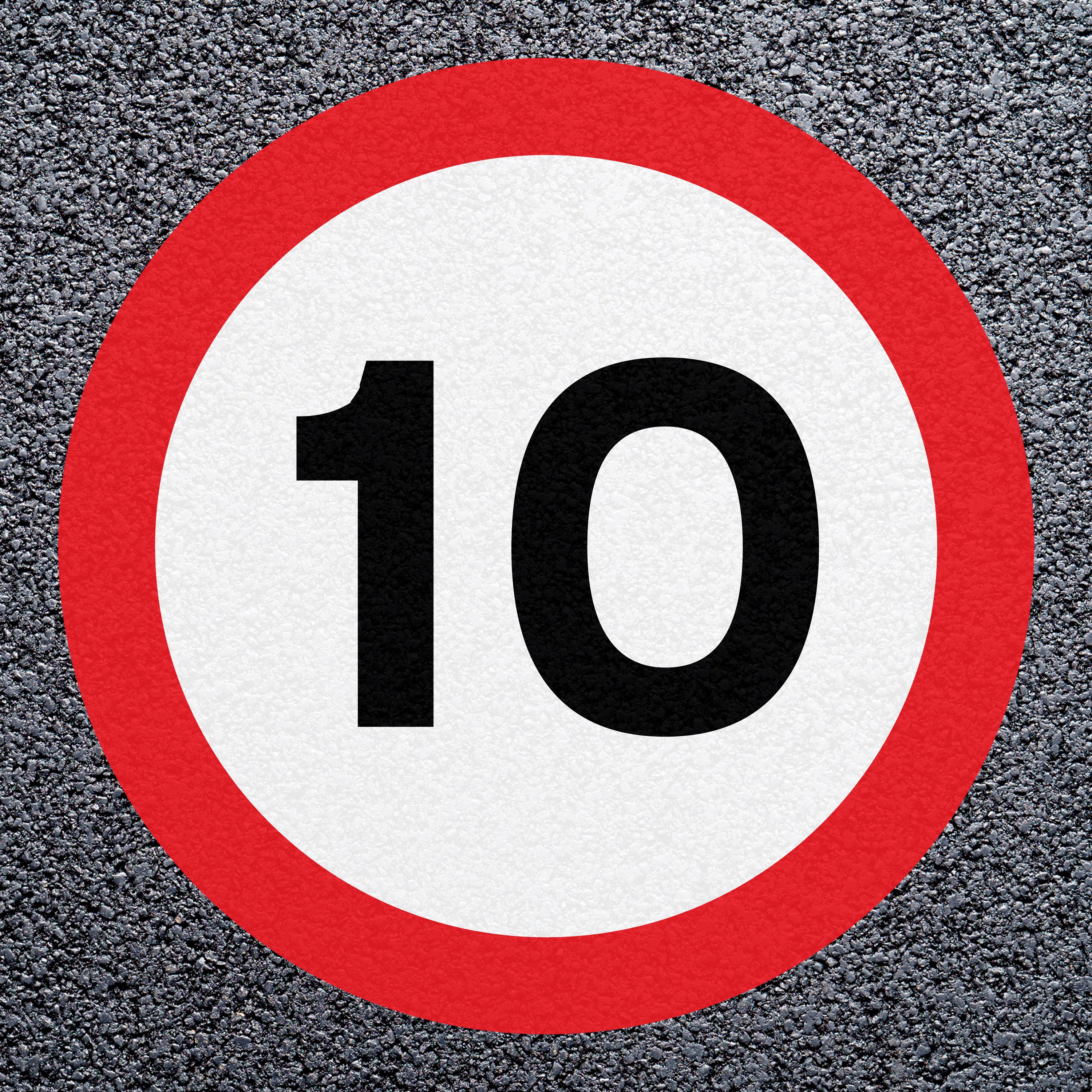 10mph Road Marking - Thermoplastic Speed Roundel – Start Safety UK