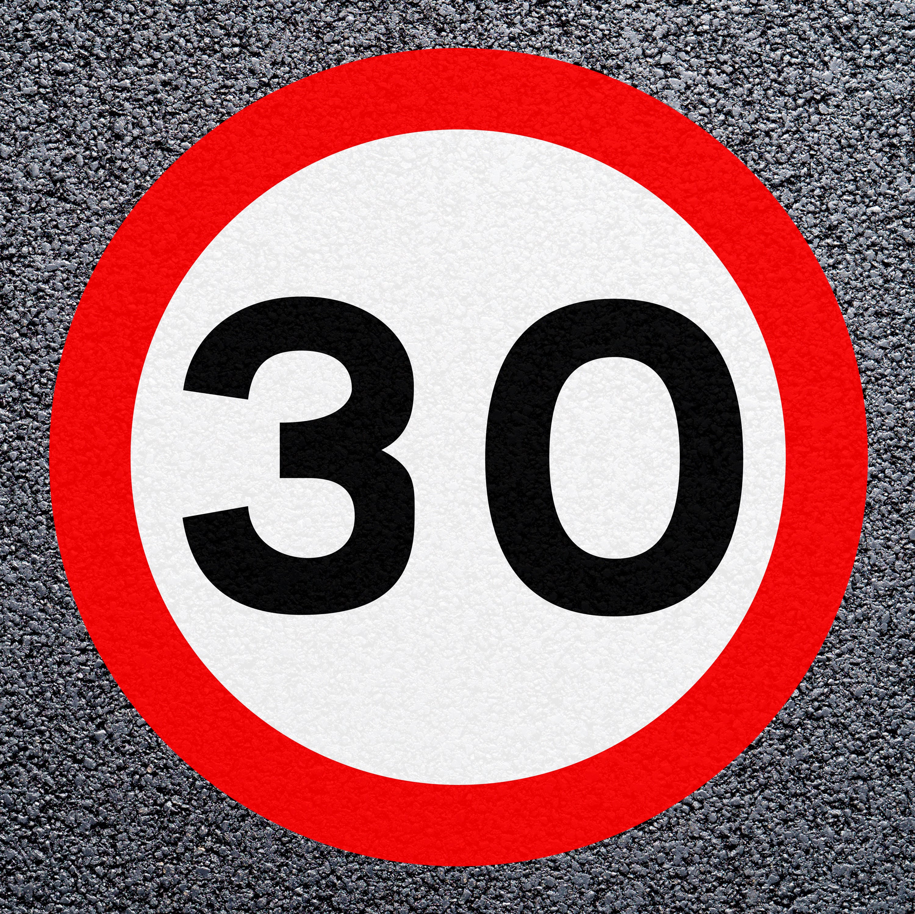 30mph Road Marking - Thermoplastic Speed Roundel – Start Safety UK