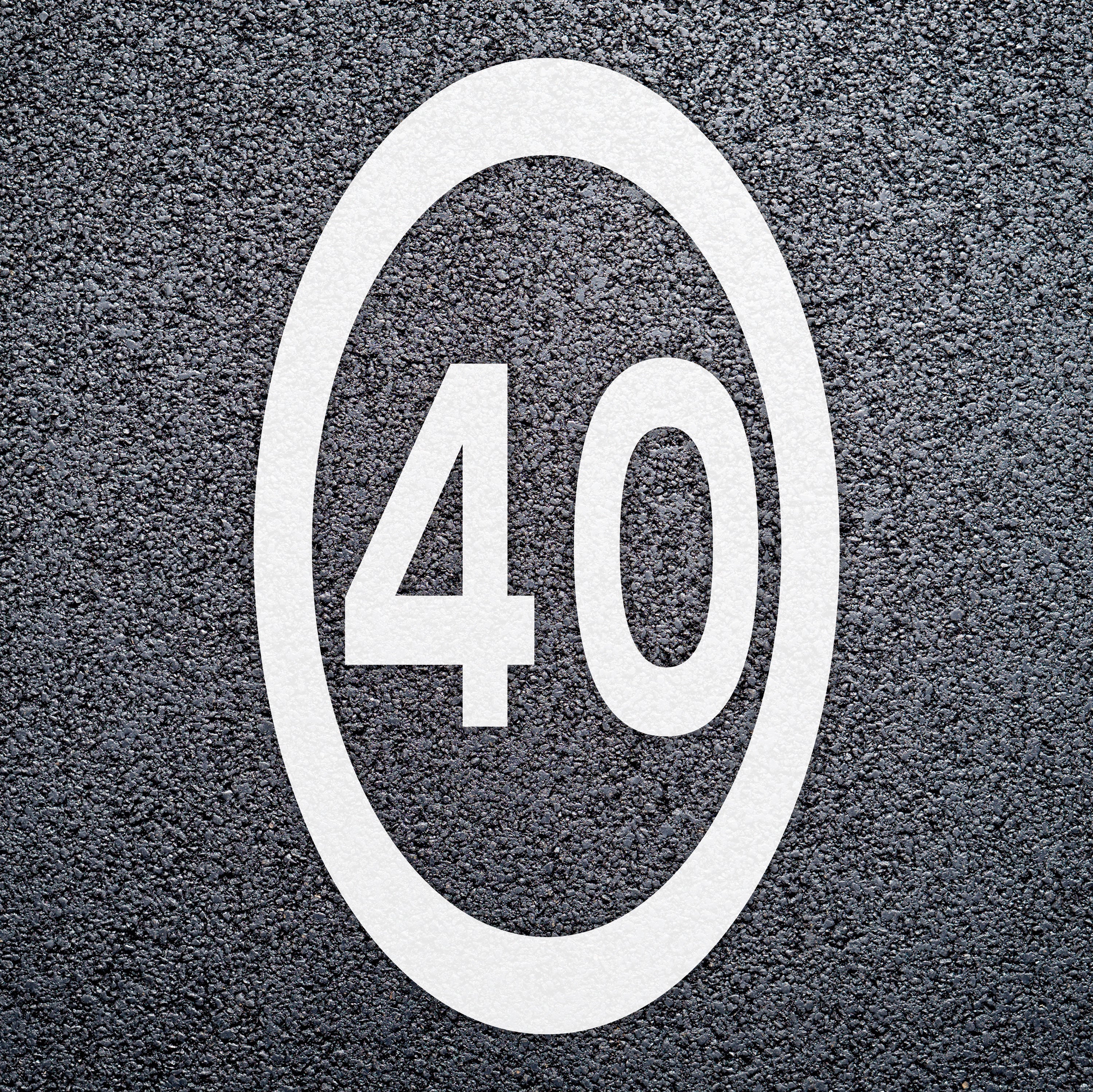 40mph Road Marking - Thermoplastic Speed Roundel – Start Safety UK