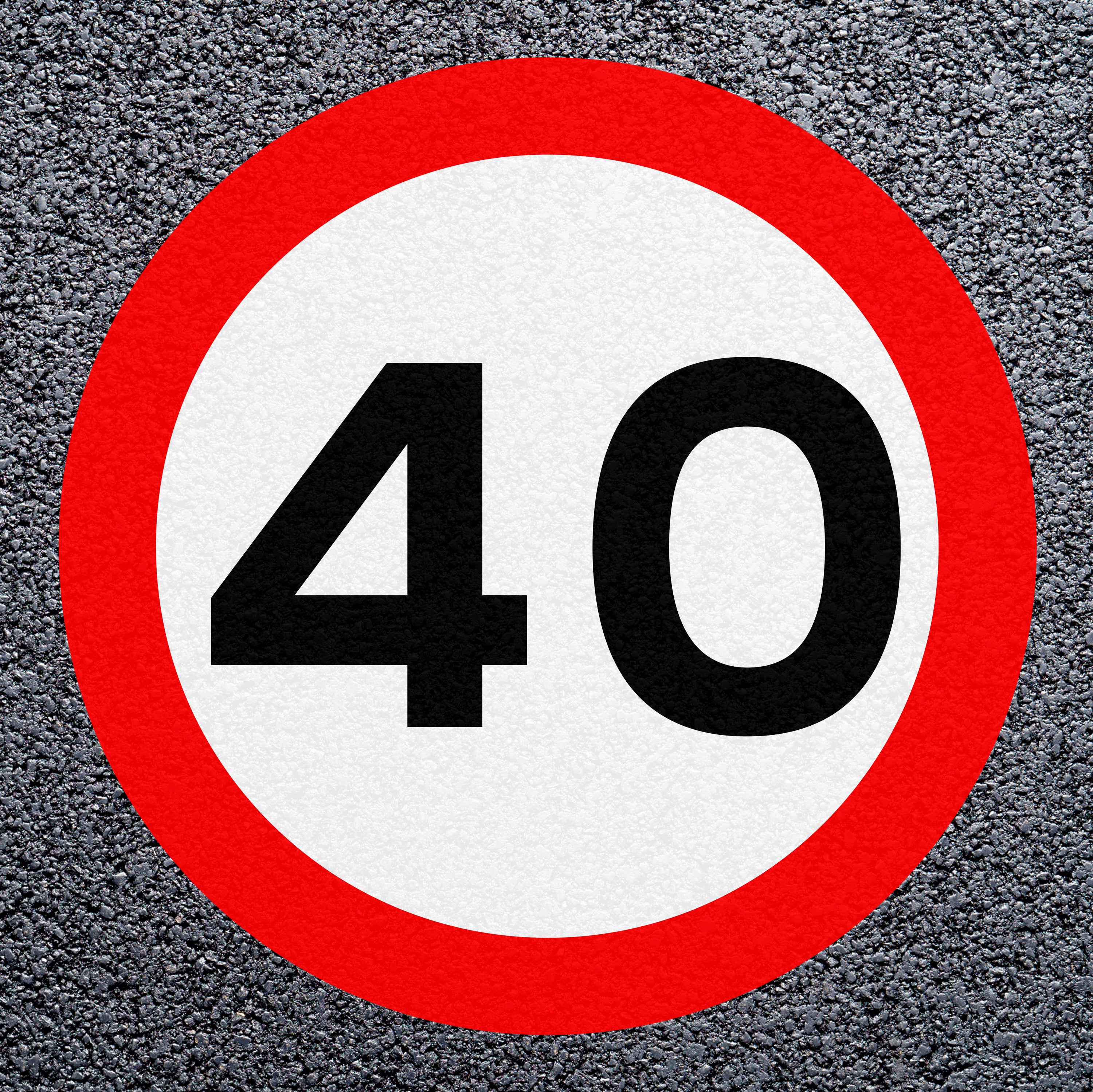 40mph Road Marking - Thermoplastic Speed Roundel – Start Safety UK