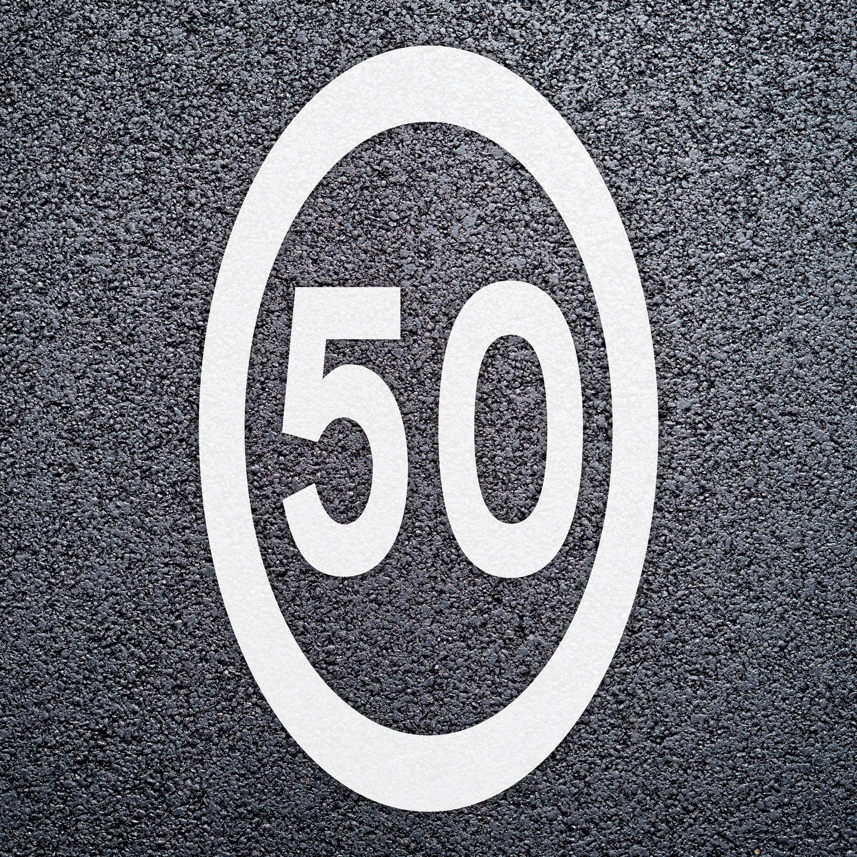50mph Road Marking - Thermoplastic Speed Roundel – Start Safety UK