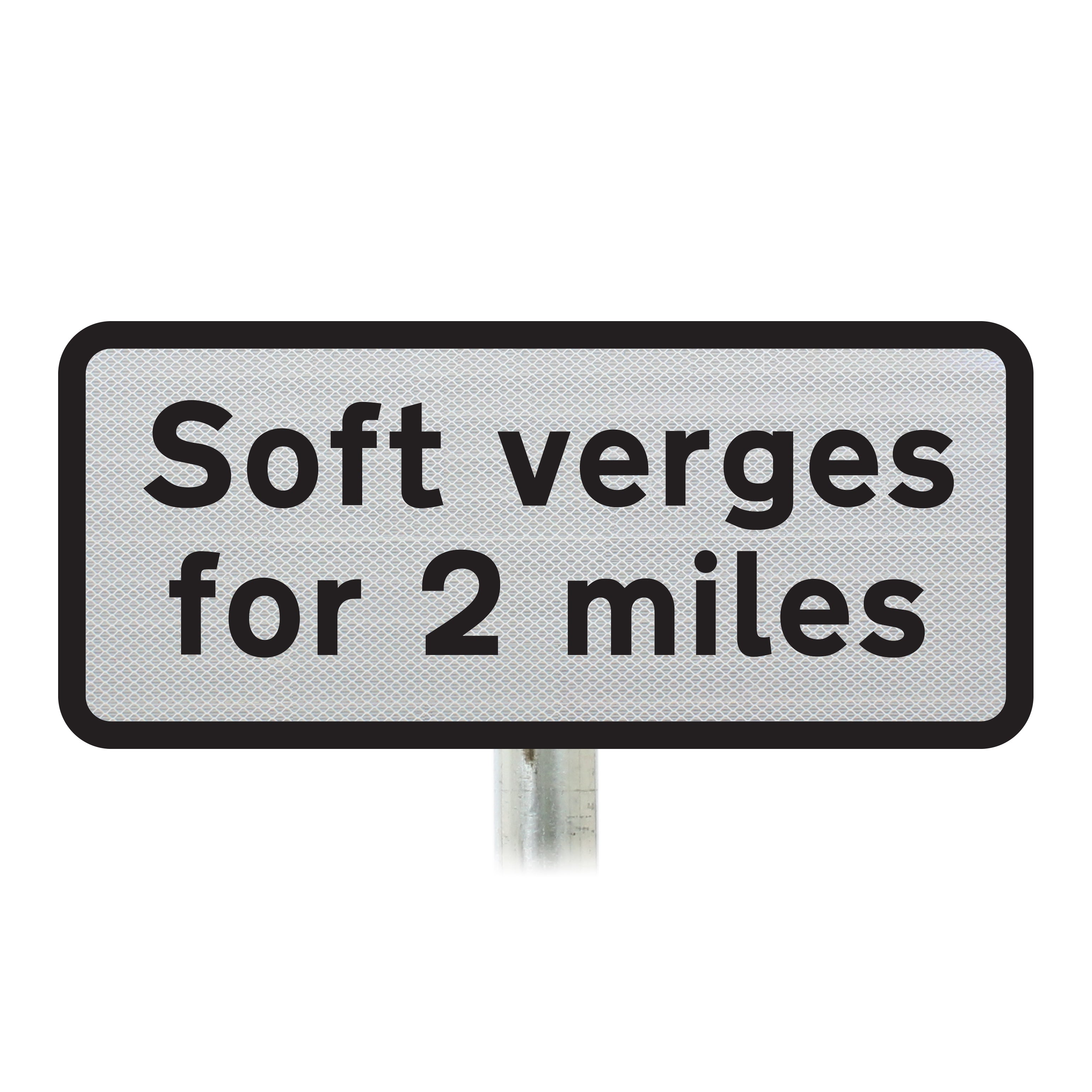 Soft Verges for 2 miles Sup Plate Road Sign Post Mounted (Face Only ...