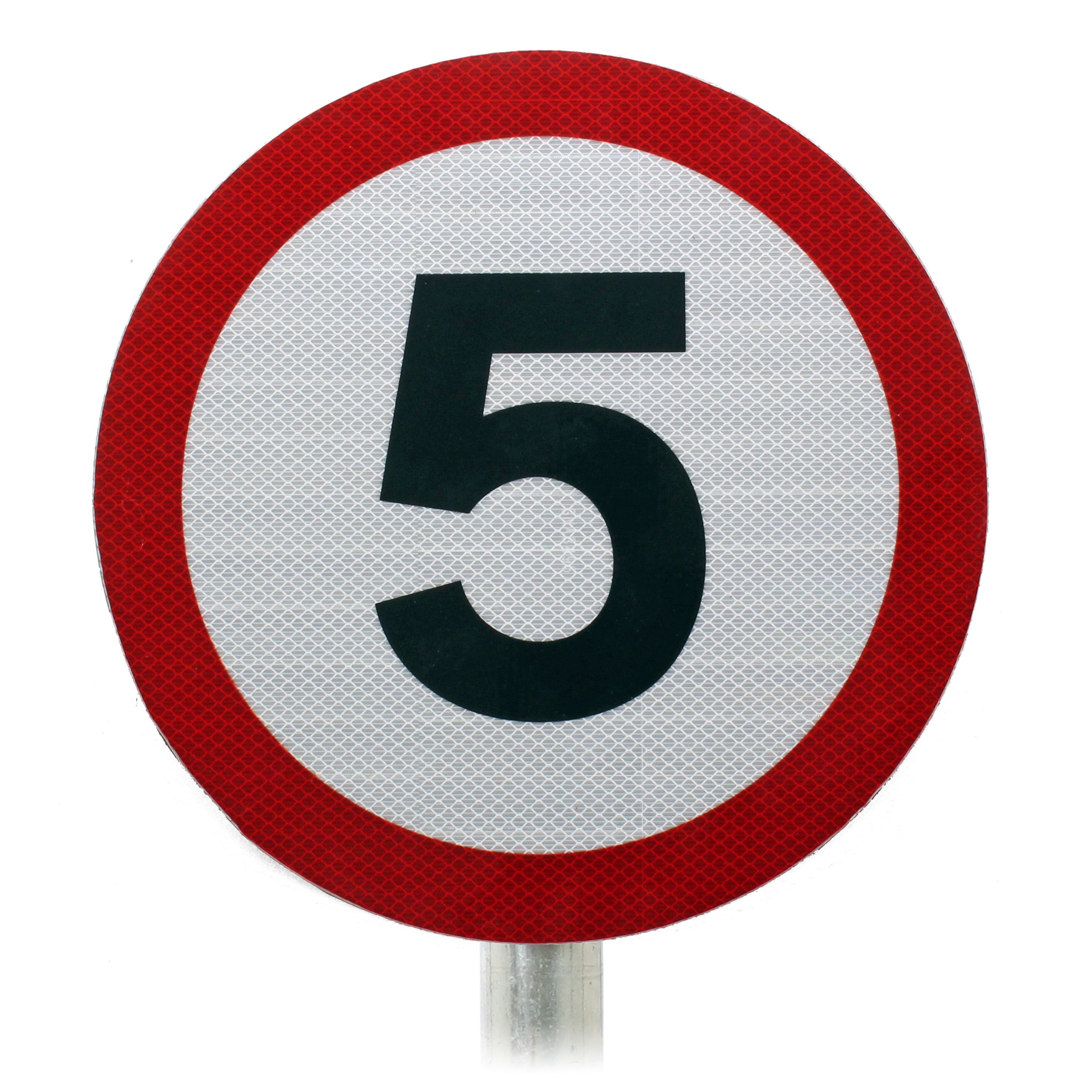 5 mph Sign Post Mounted In R2 Grade Reflective Material – Start Safety UK