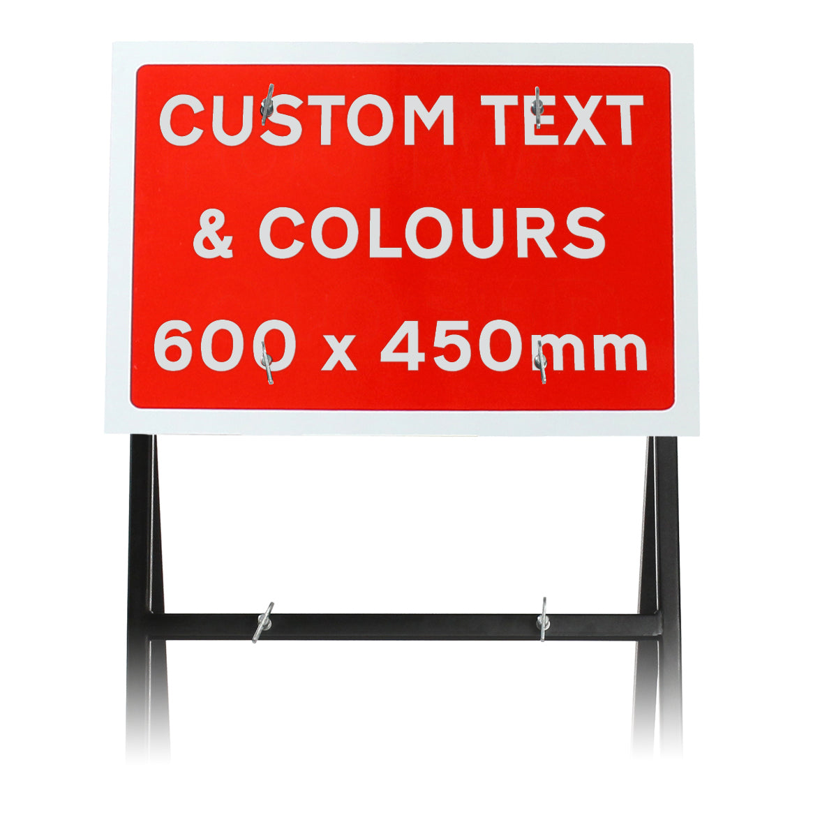 Custom 600x450mm Quick Fit Sign 3mm Plastic Backing – Start Safety UK