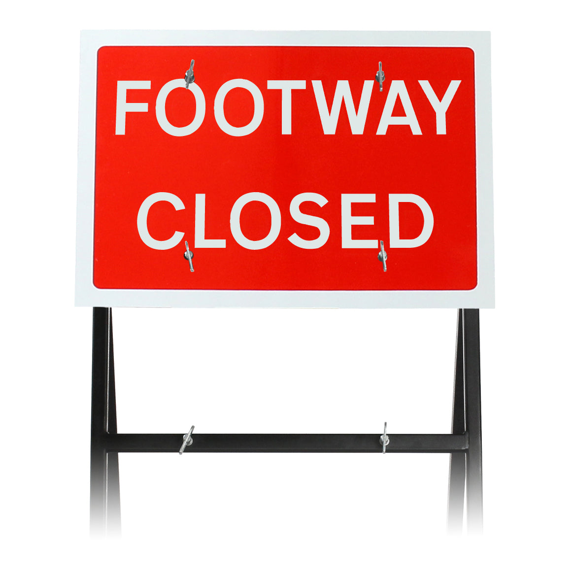 Footway Closed Quick Fit Sign Face. 3mm Plastic 600x450mm (face only ...