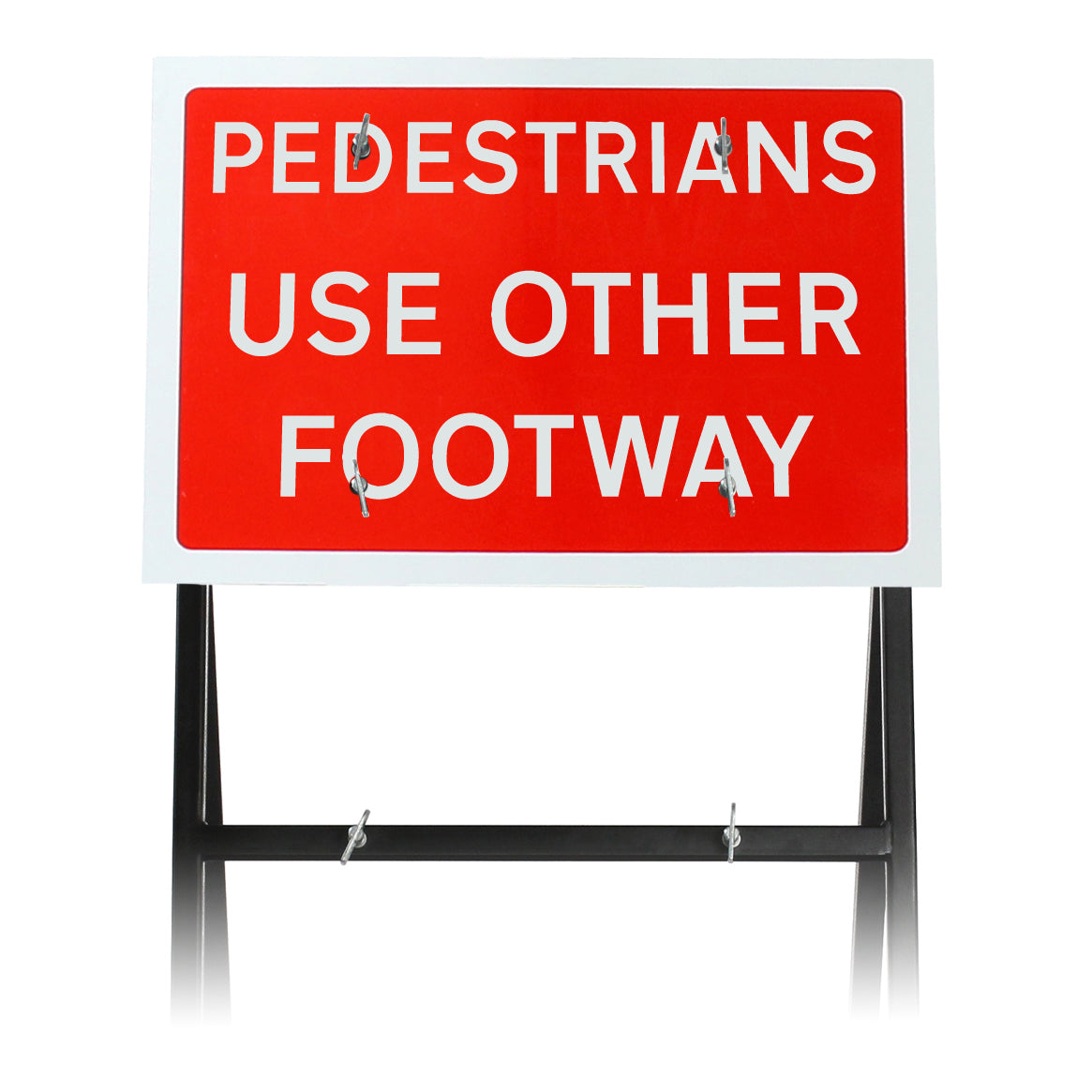 'Pedestrians Use Other Footway' Quick Fit Sign 600x450mm (face only ...