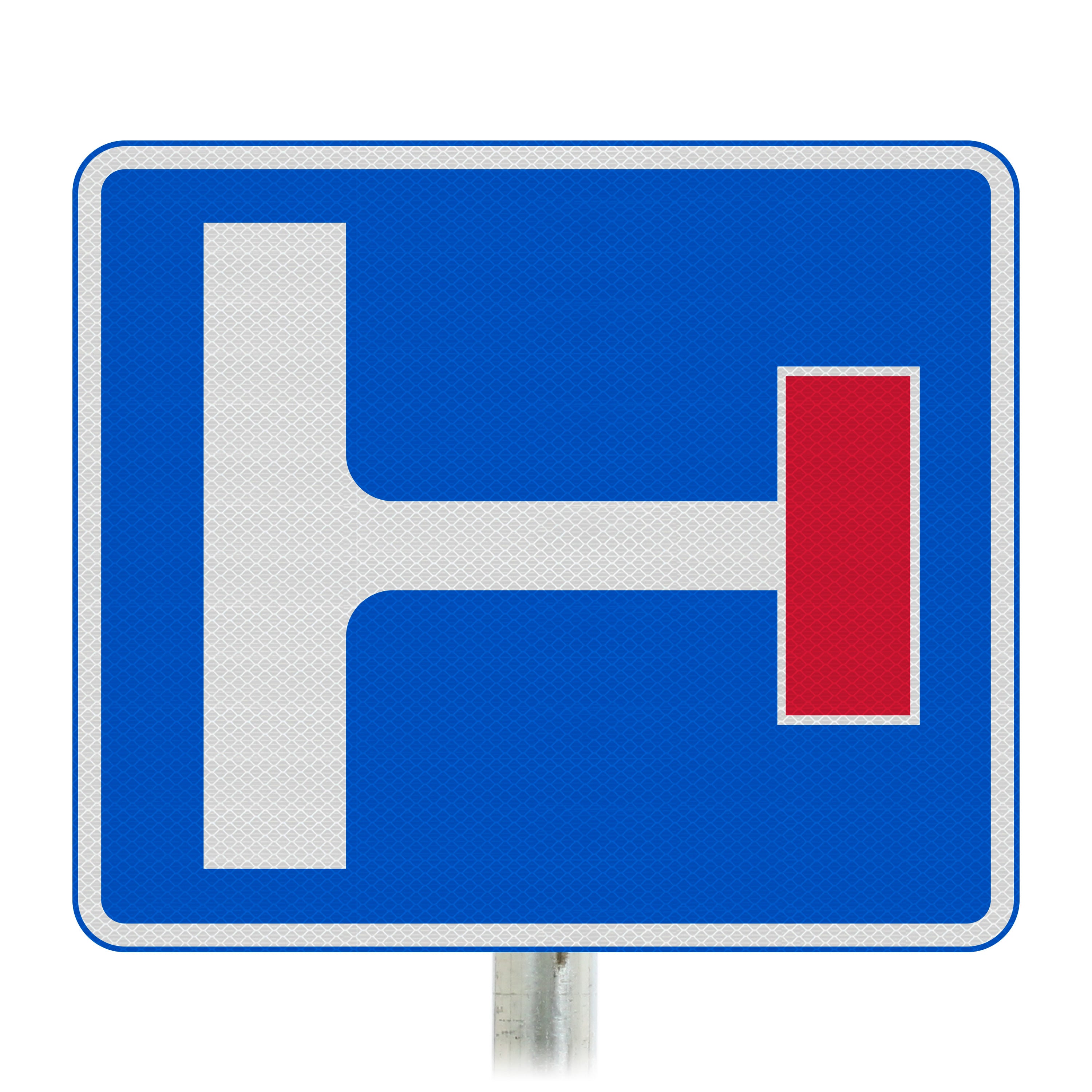 No Through Road For Vehicular Traffic Right Junction Ahead Sign Face ...