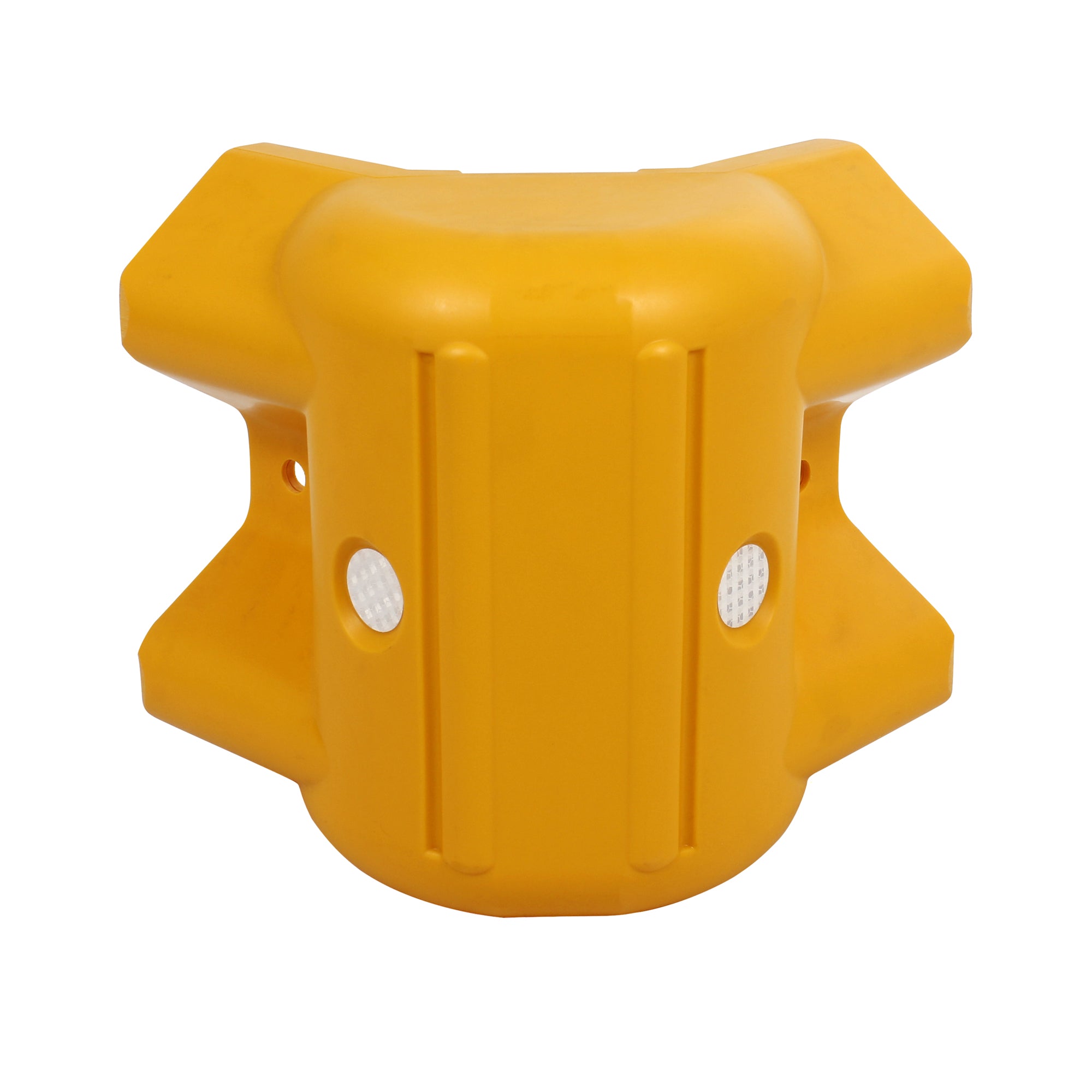 90° External Armco Barrier Corner | Yellow Plastic With Reflectors ...