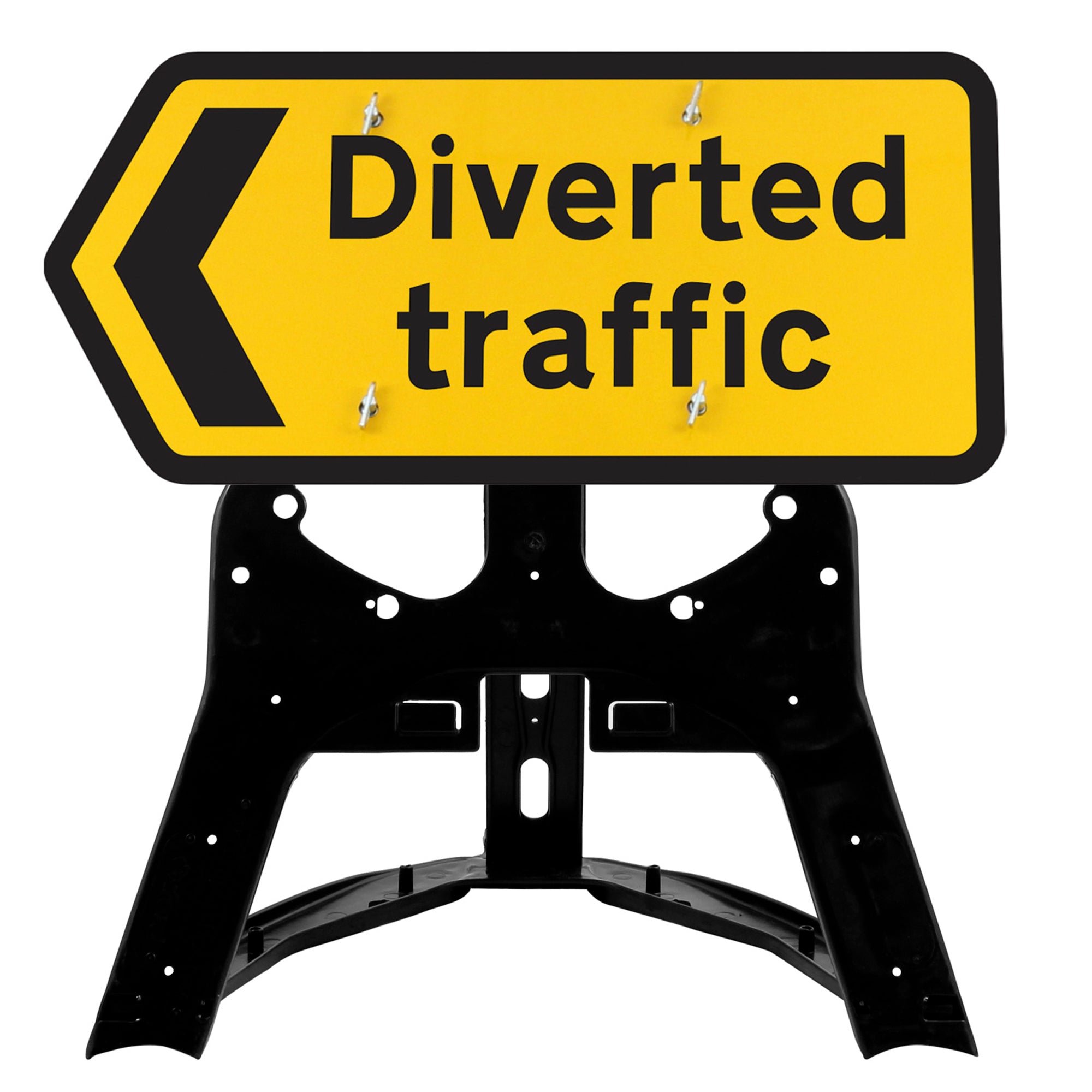 'Diverted Traffic' Chevron Left QuickFit EnduraSign 2704 Inc. Stand ...